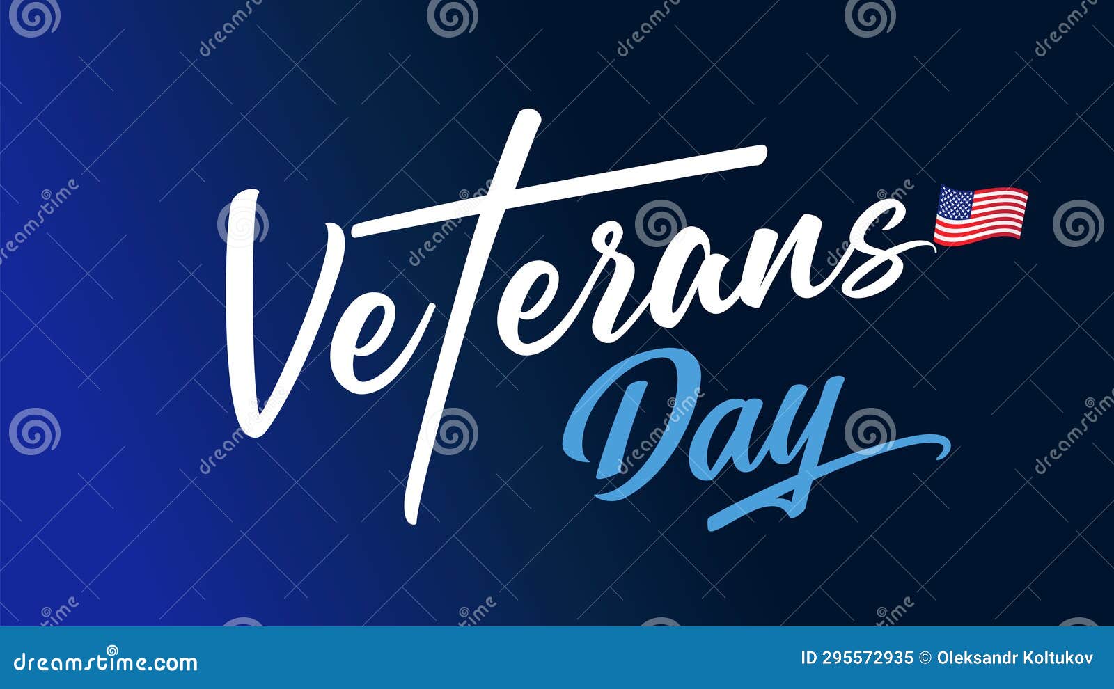 Veterans Day Calligraphy Web Slide Stock Vector - Illustration of ...