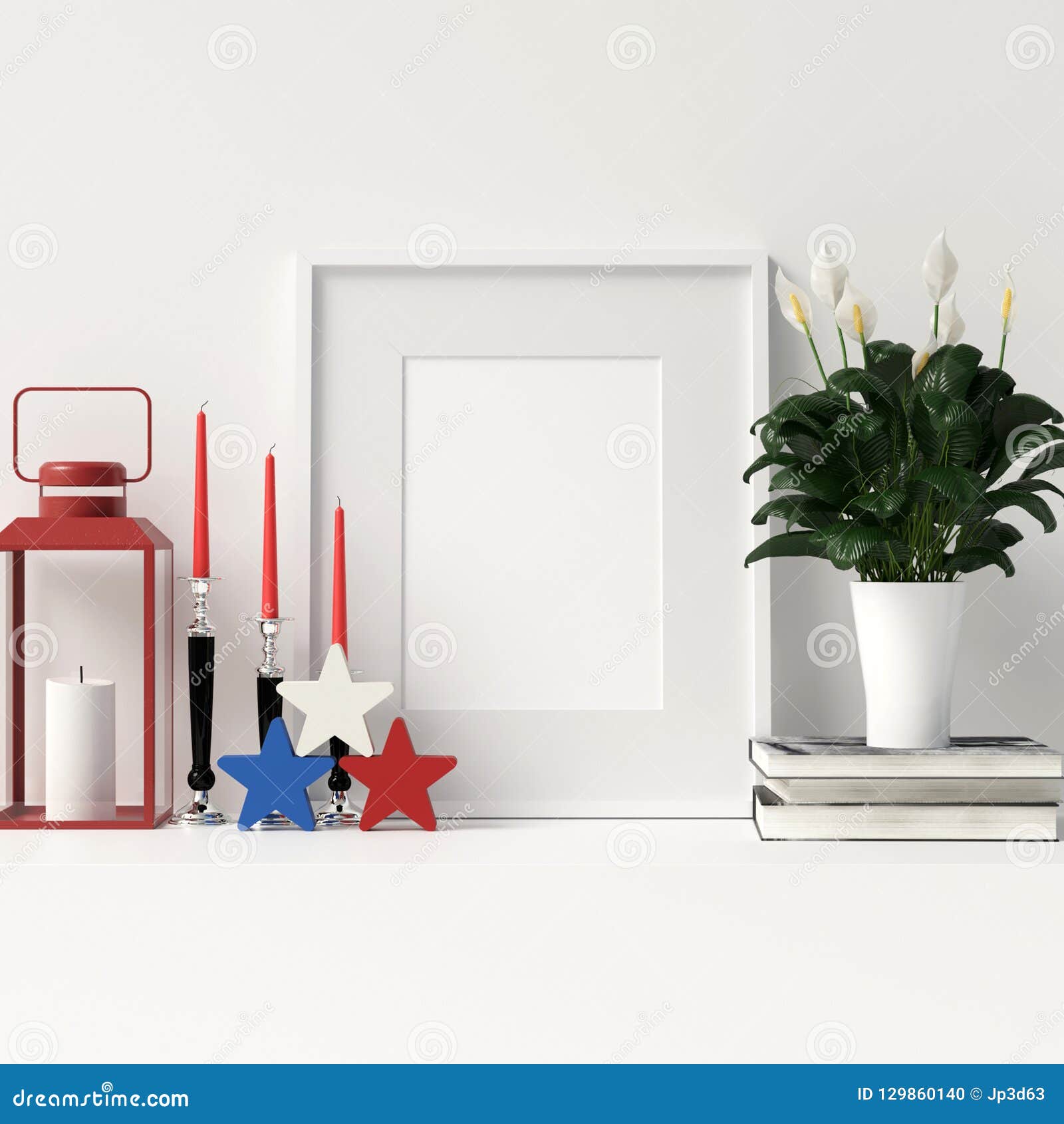 Veterans Day Decoration Poster Frame Mockup Stock Illustration ...