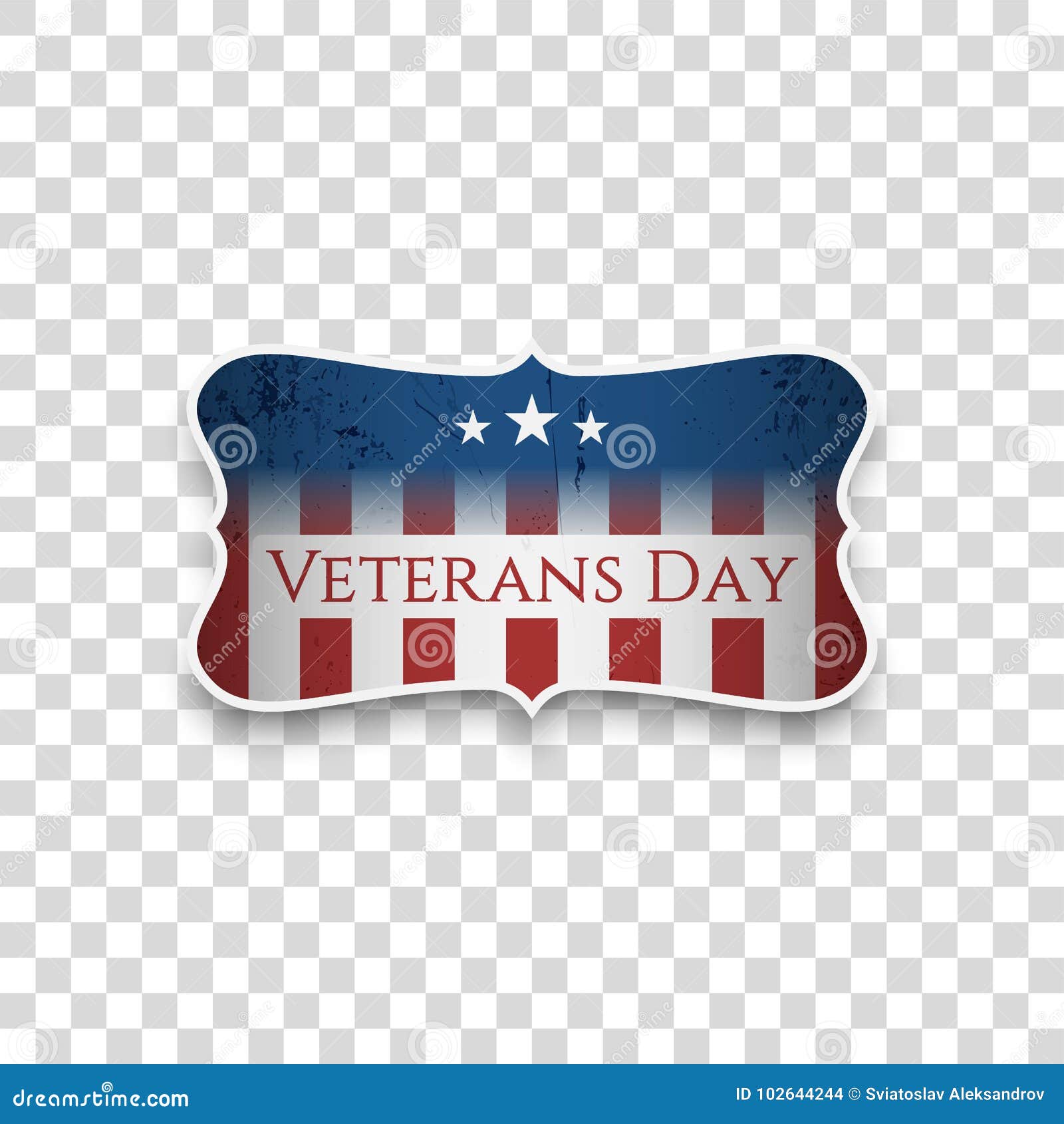 Veterans Day Greeting Sign with Text Stock Vector - Illustration of ...