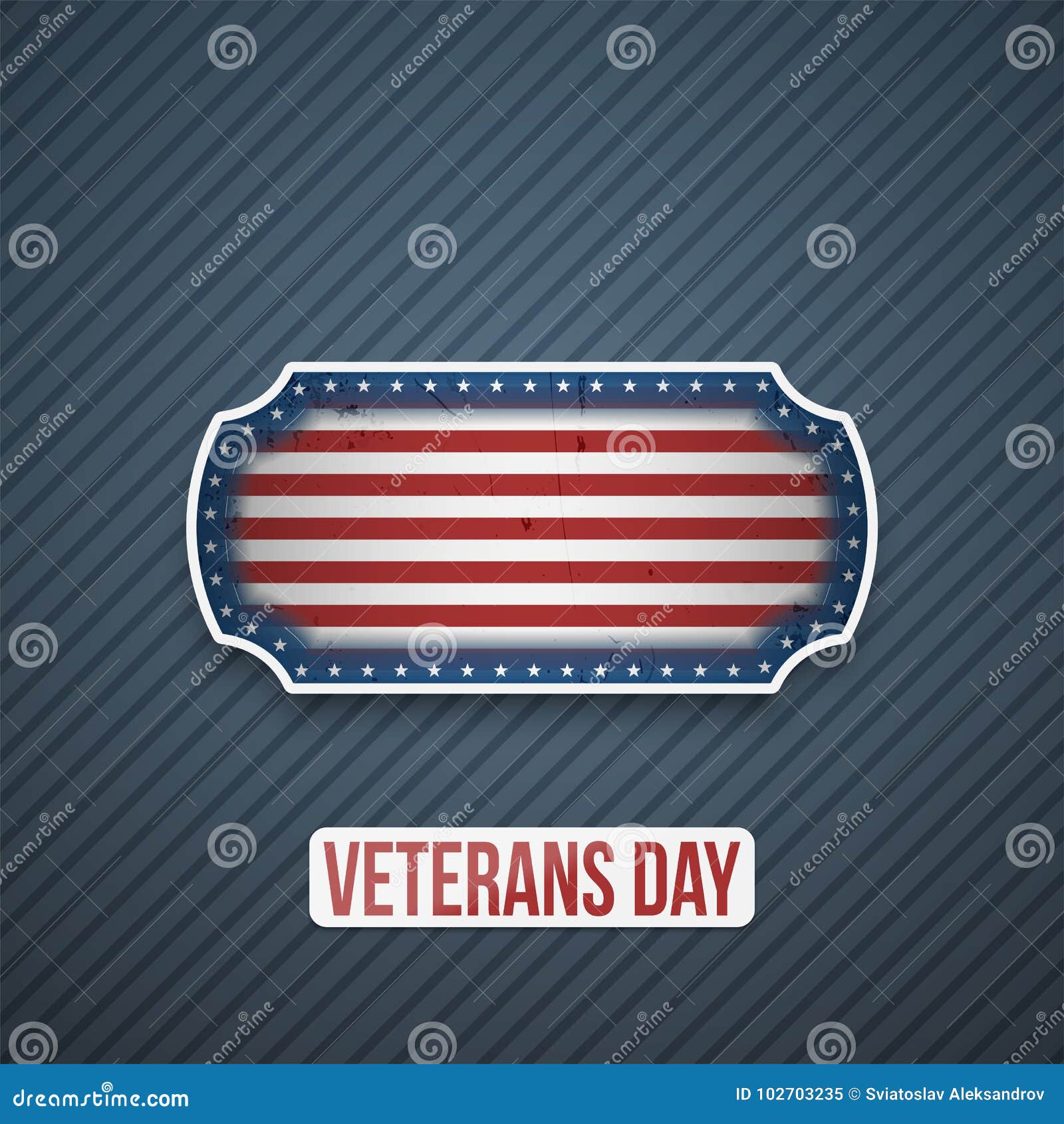 Veterans Day Text on Realistic Label Stock Vector - Illustration of ...