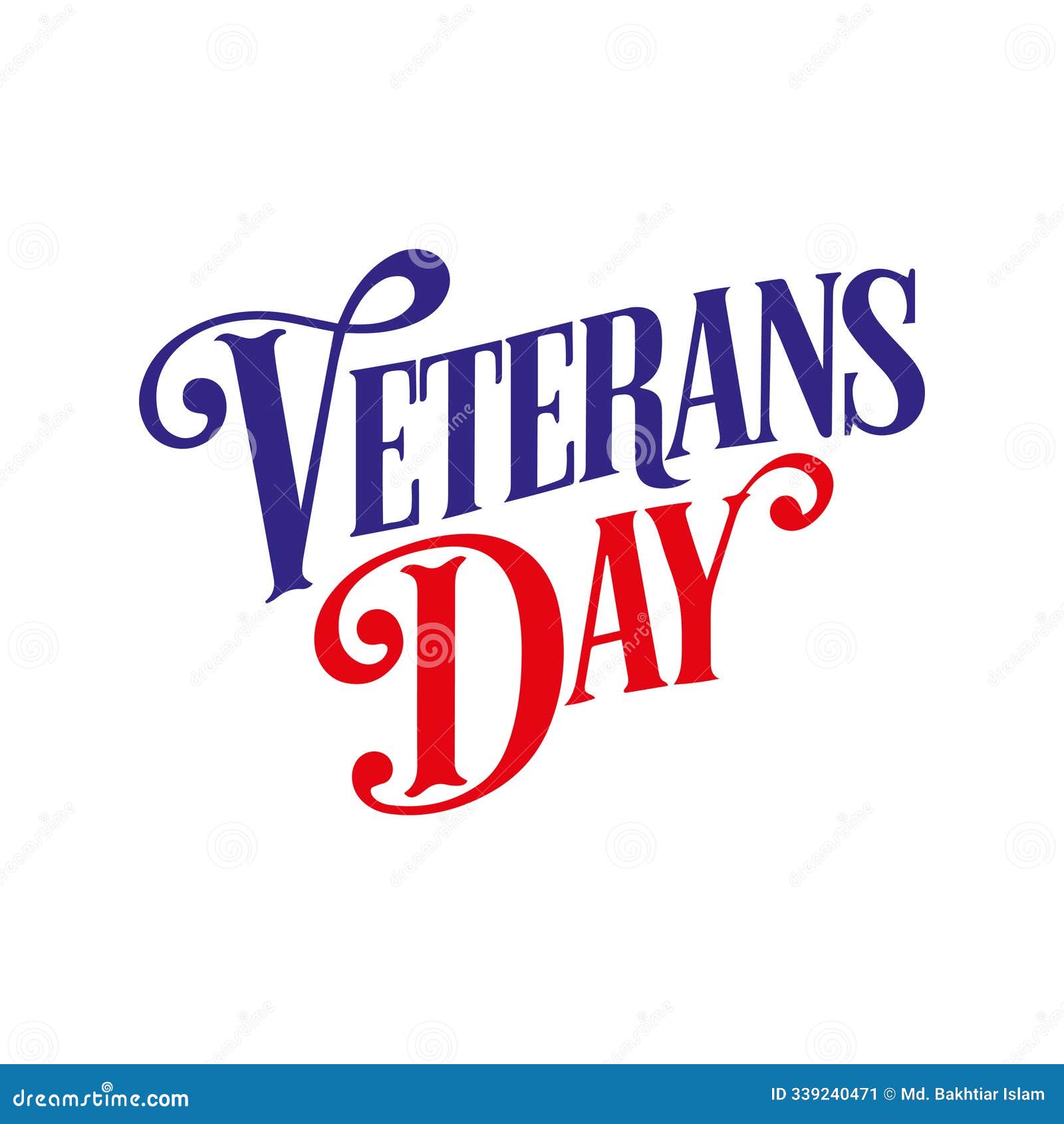 Veterans Day Typography Calligraphy Vector Art Illustration. Stock ...