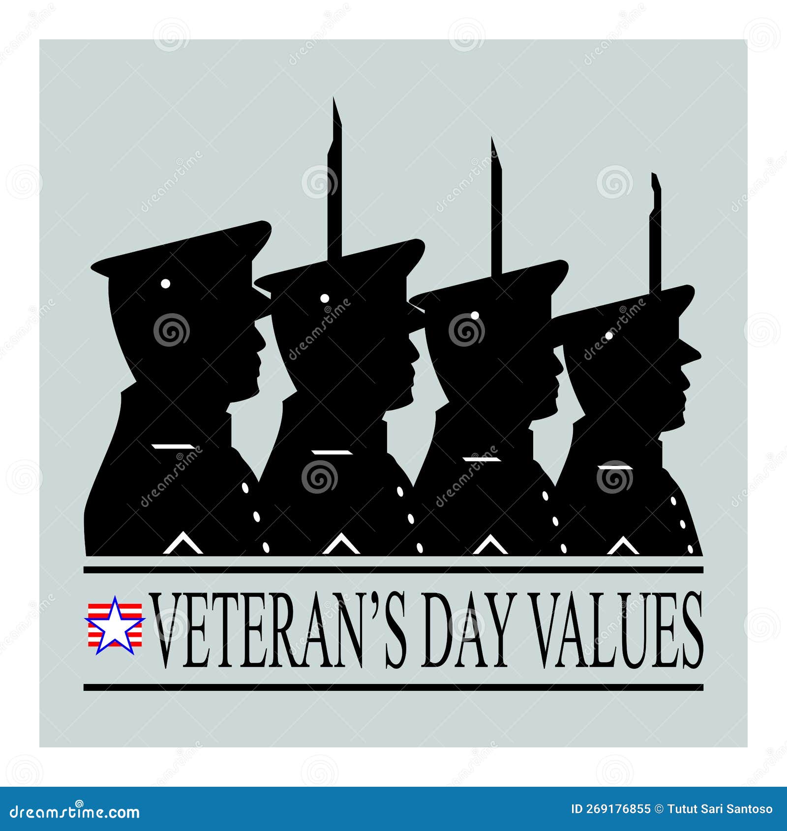 Veterans Day Values Sticker Stock Vector - Illustration of cartoon ...