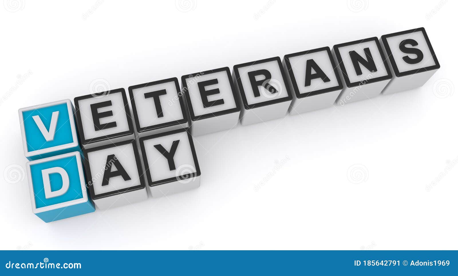 Veterans day word blocks stock illustration. Illustration of desk ...