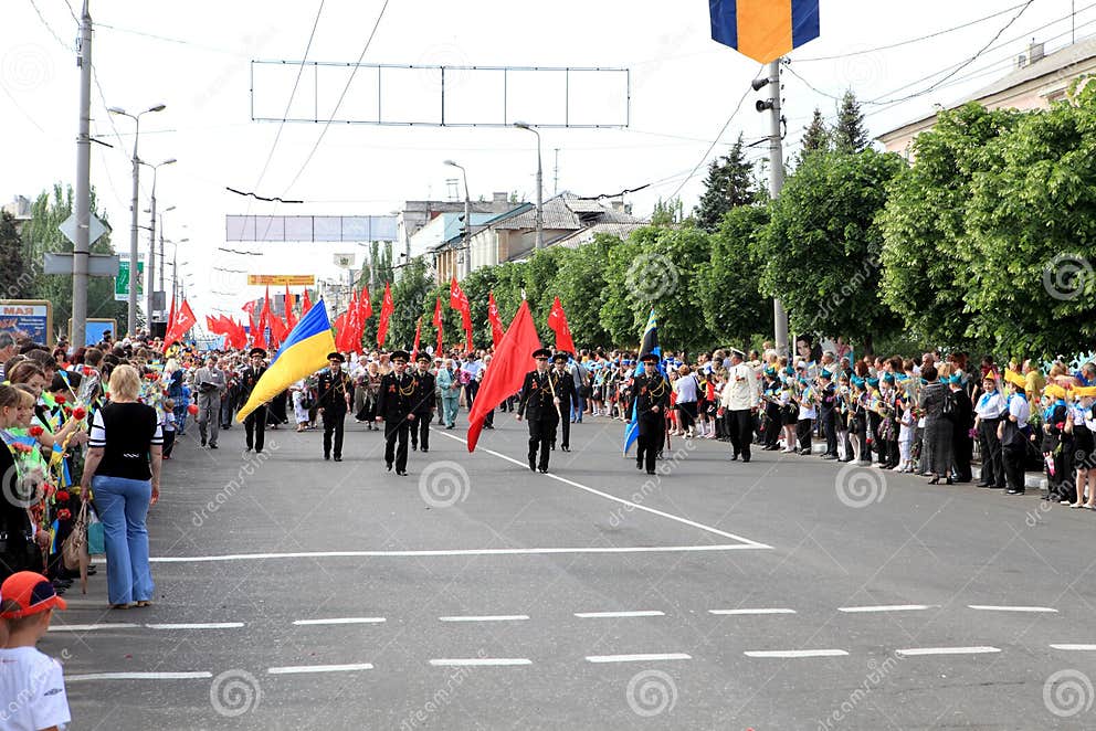 Veterans Parade - MAKEEVKA, UKRAINE Editorial Image - Image of meeting ...