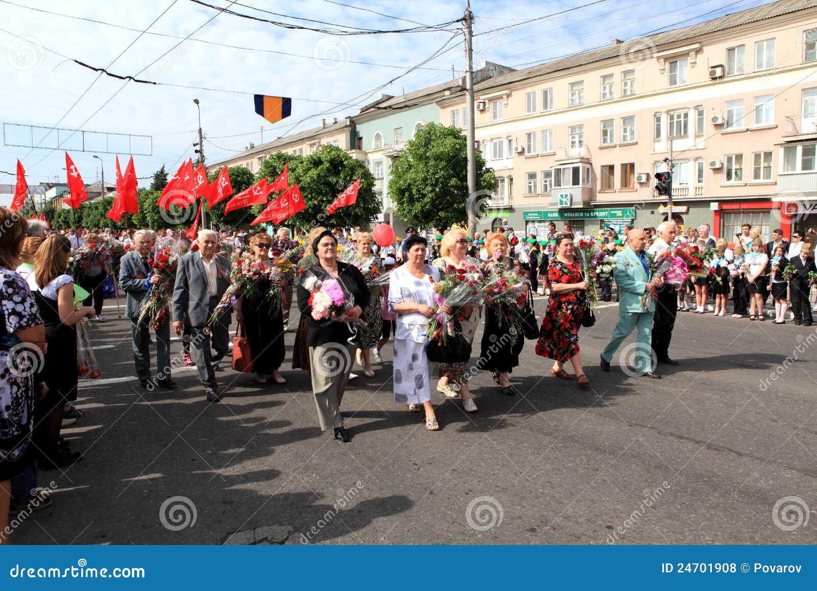 Veterans Parade - MAKEEVKA, UKRAINE Editorial Stock Photo - Image of ...