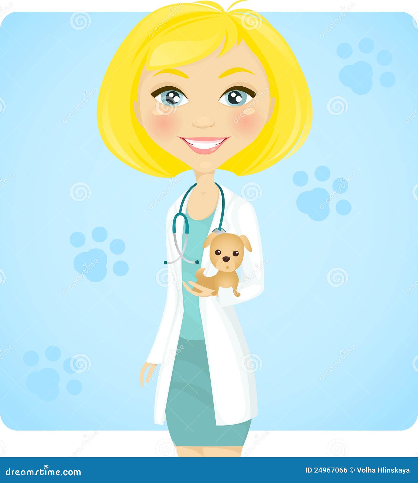 Veterinarian stock vector. Illustration of doggy, blond - 24967066