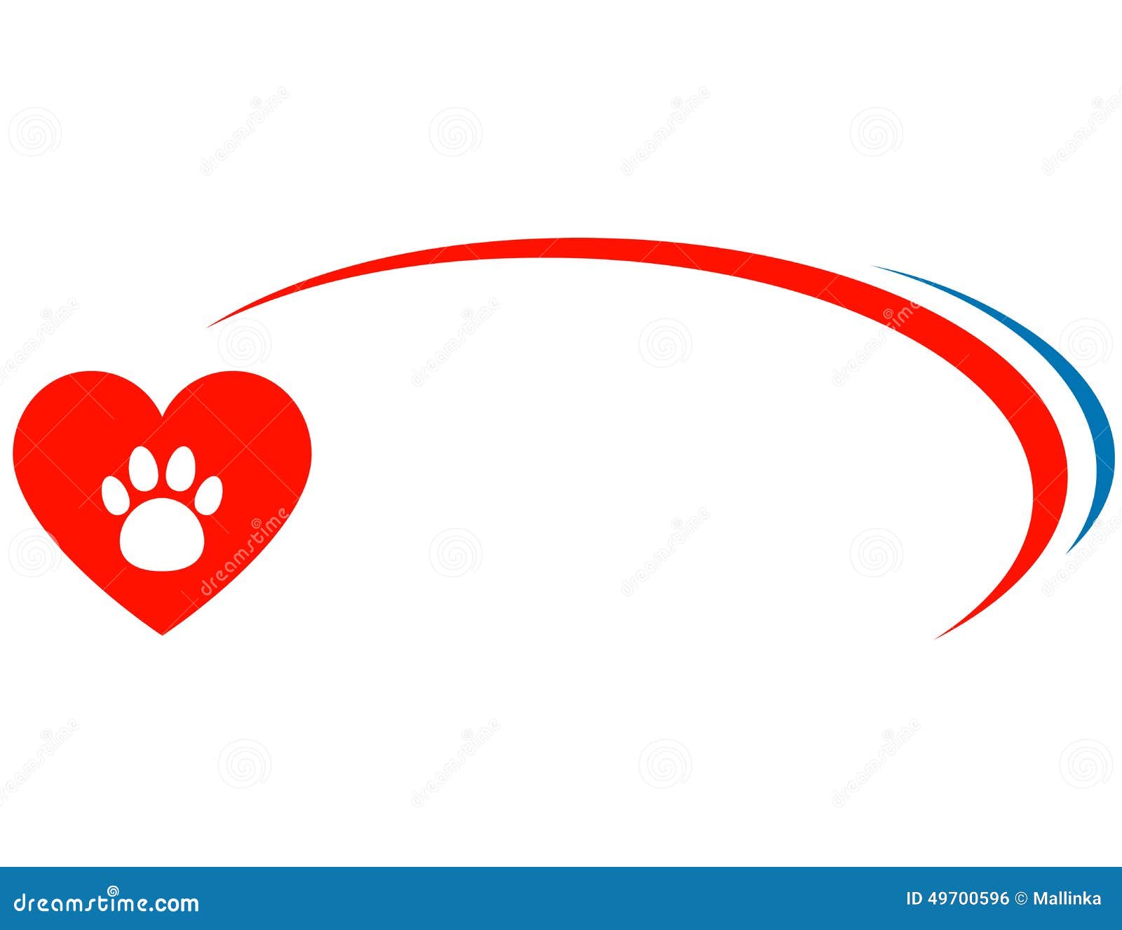 Veterinarian Background with Heart Stock Vector - Illustration of ...
