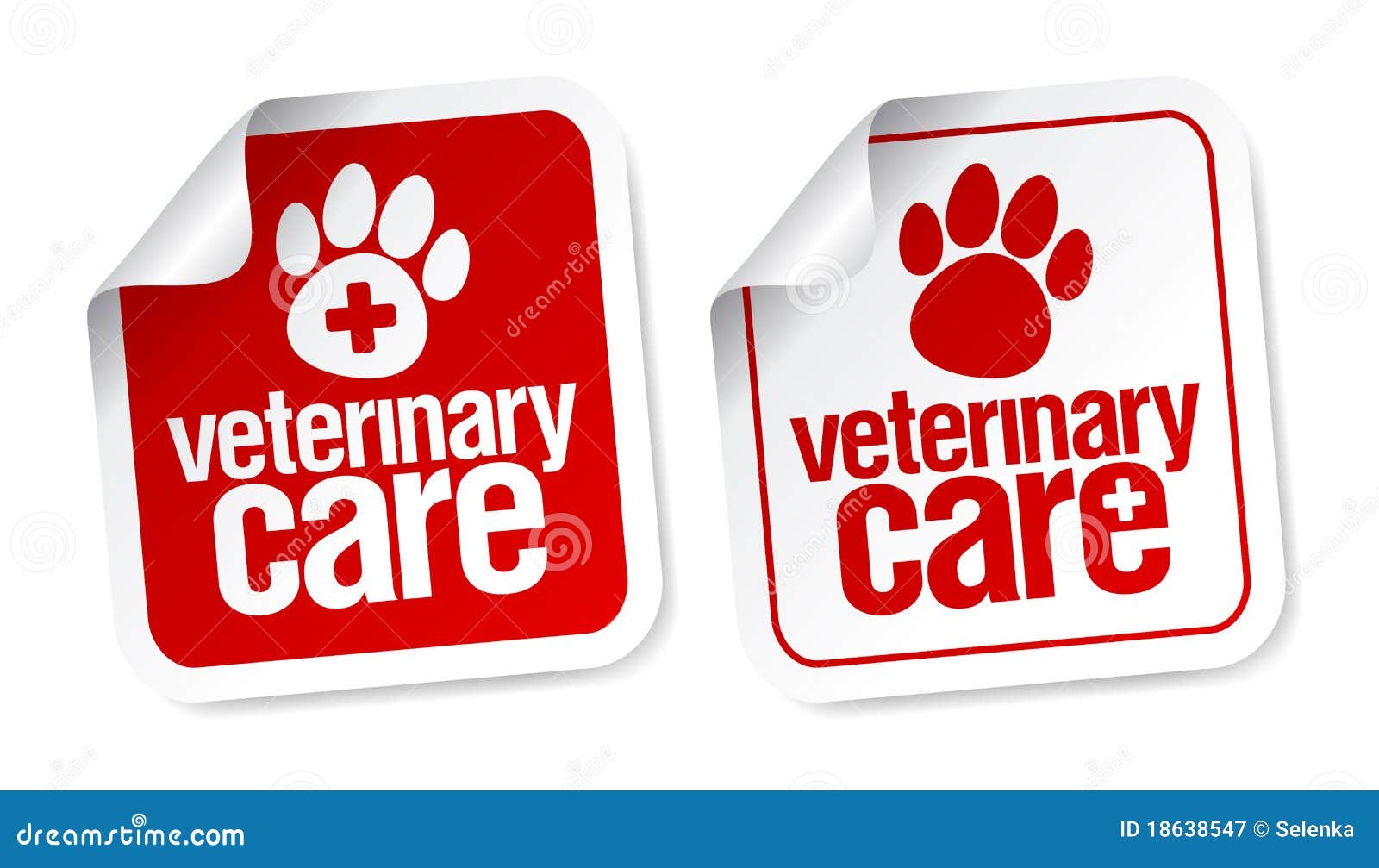 Veterinary care stickers. stock vector. Illustration of life - 18638547