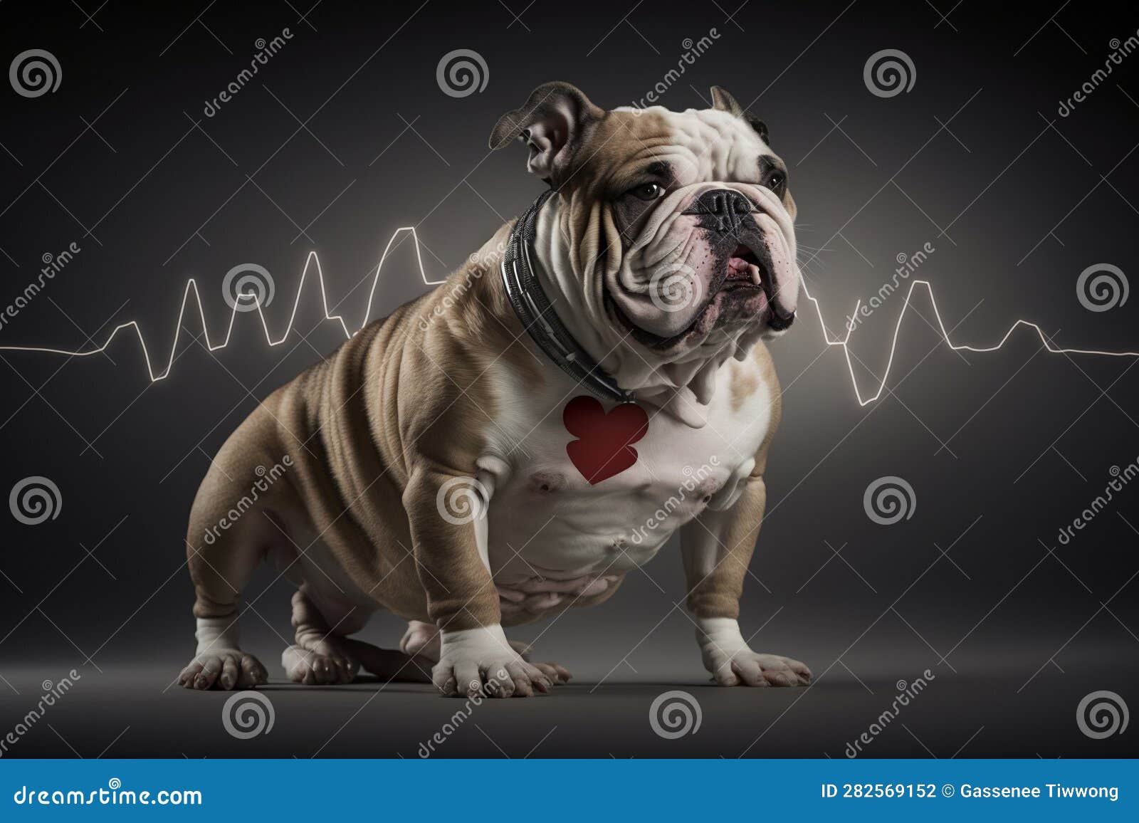 Veterinary Concept ,pulse, Dog S Heartbeat. Generative Ai . Stock ...