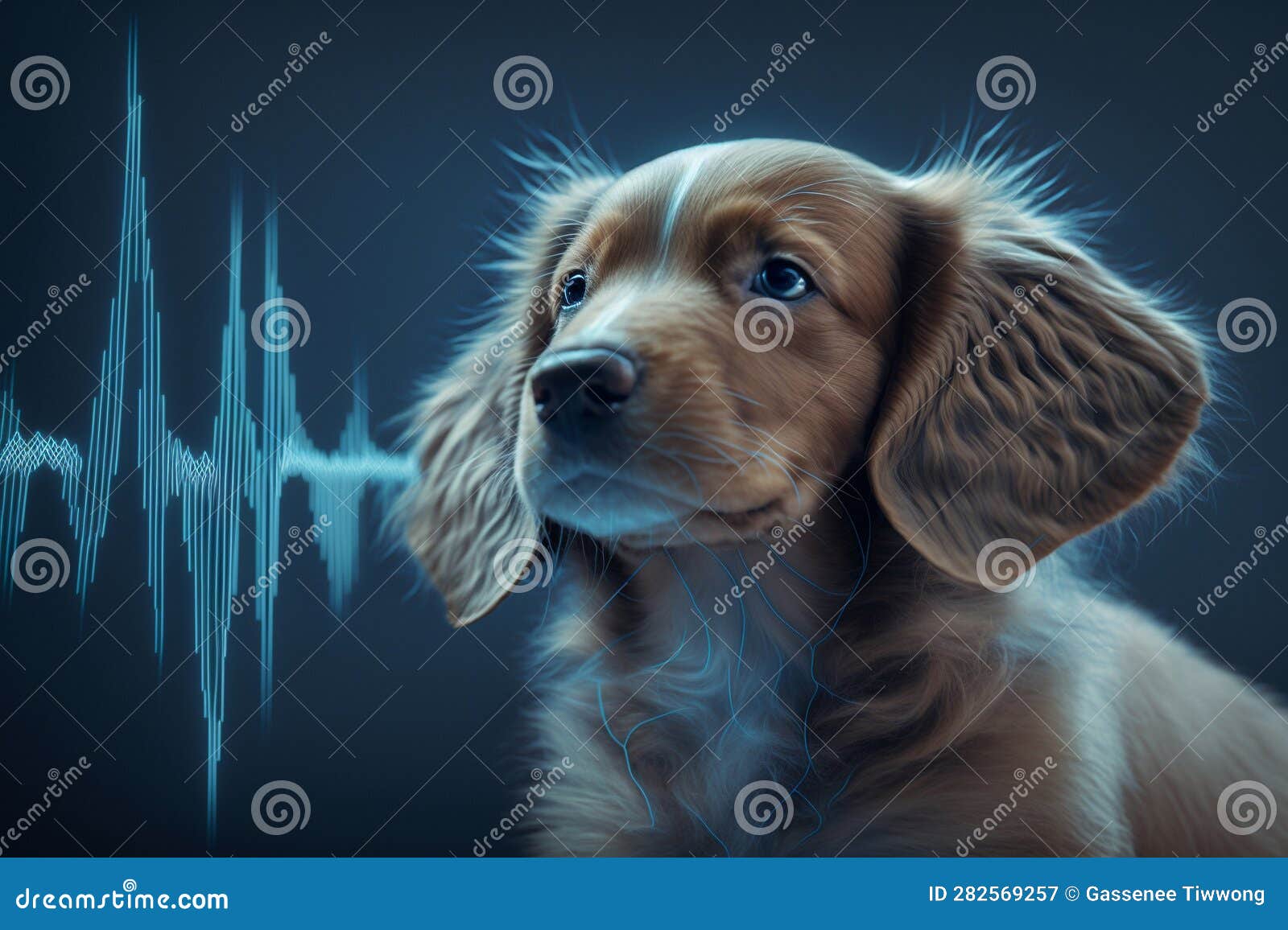 Veterinary Concept ,pulse, Dog S Heartbeat. Generative Ai . Stock ...
