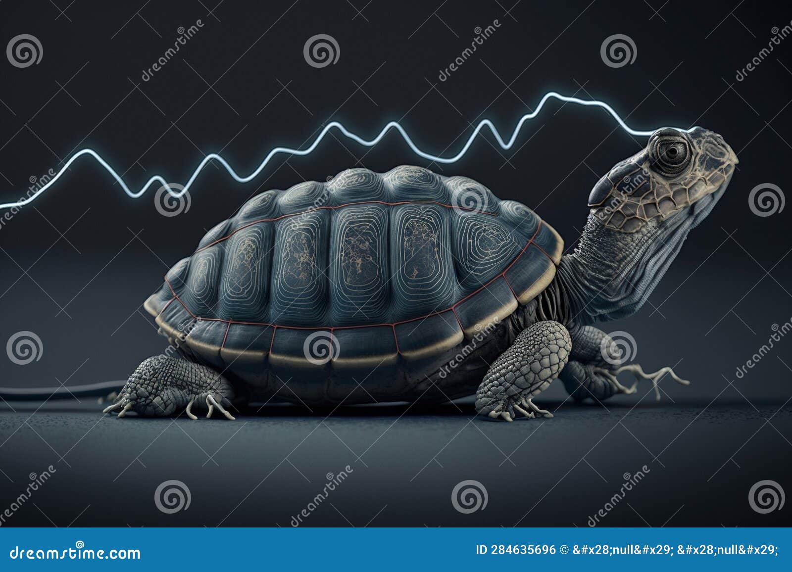 Veterinary Concept, Pulse, Turtle S Heartbeat. Generative AI Stock ...