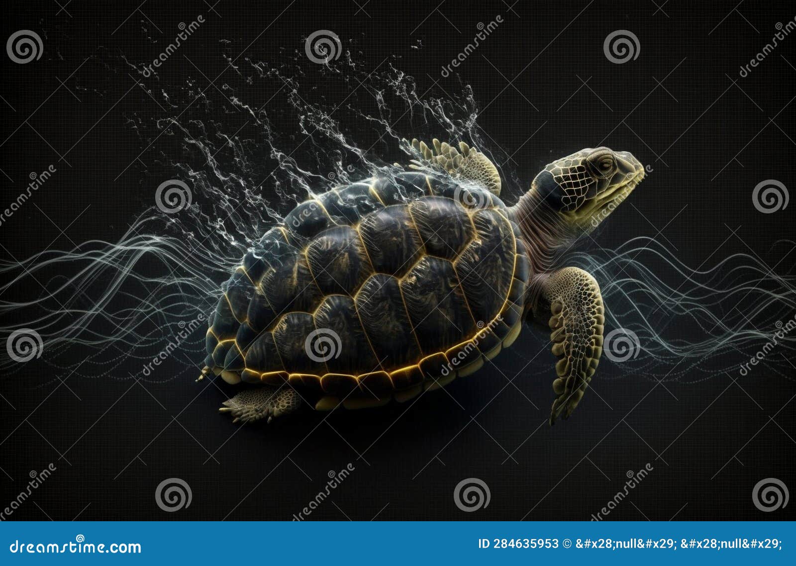 Veterinary Concept, Pulse, Turtle S Heartbeat. Generative AI Stock ...