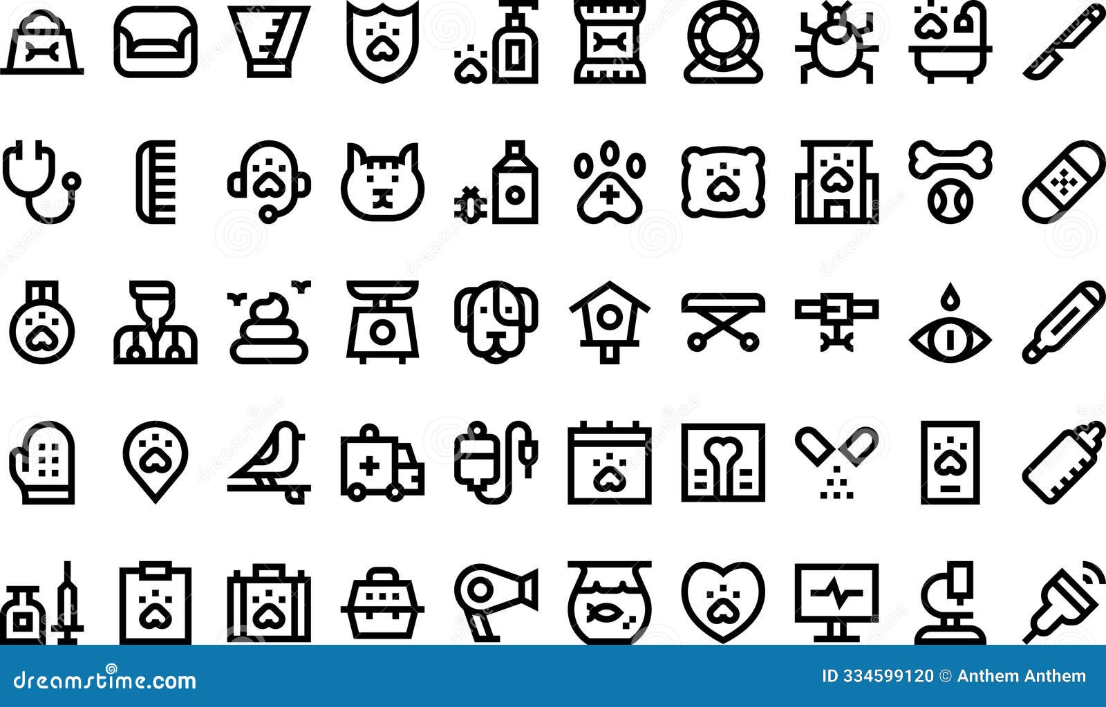 Veterinary Icons Collection is a Vector Illustration with Editable ...