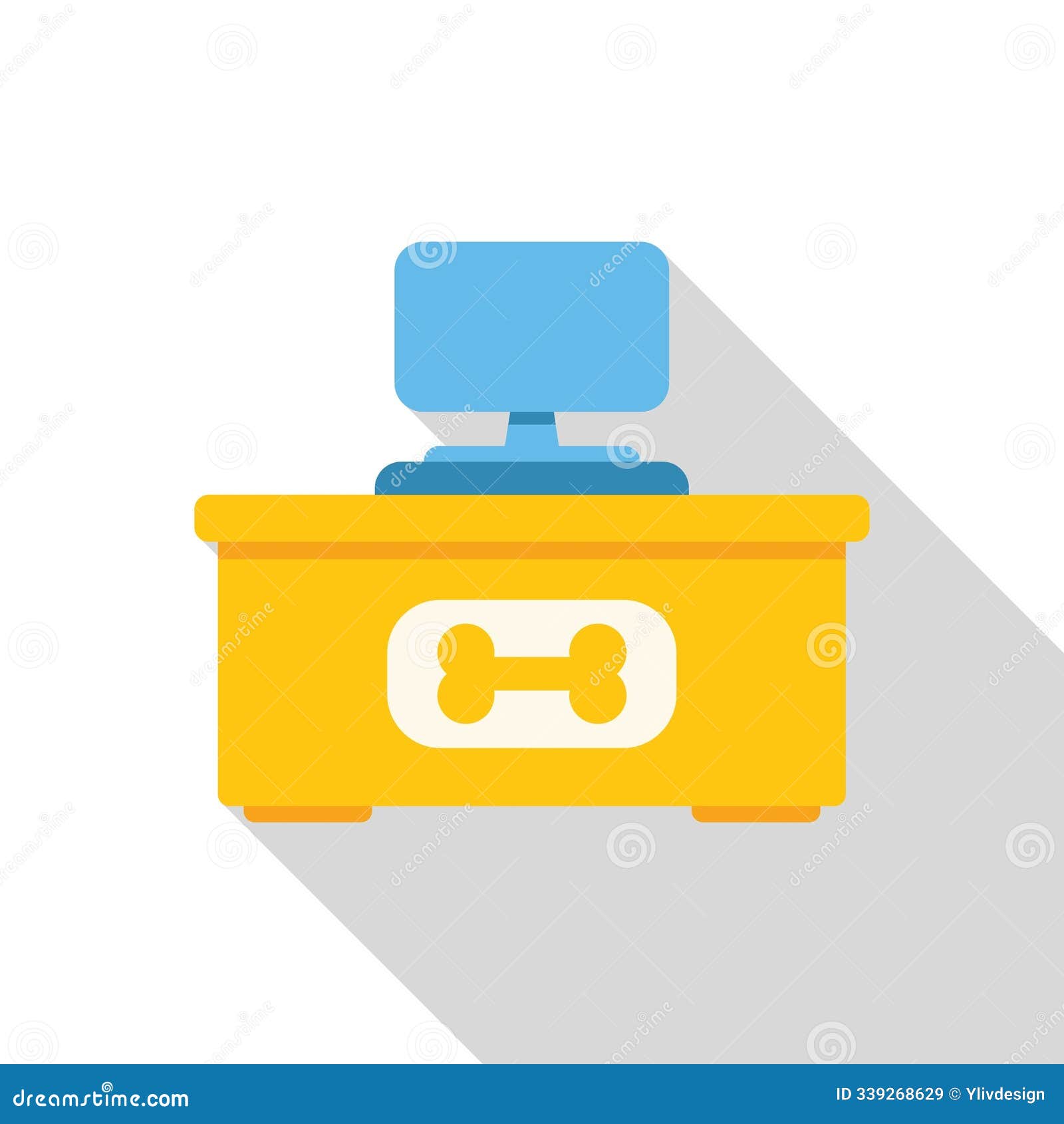 Veterinary Workplace with Computer on Desk for Pet Care Stock ...