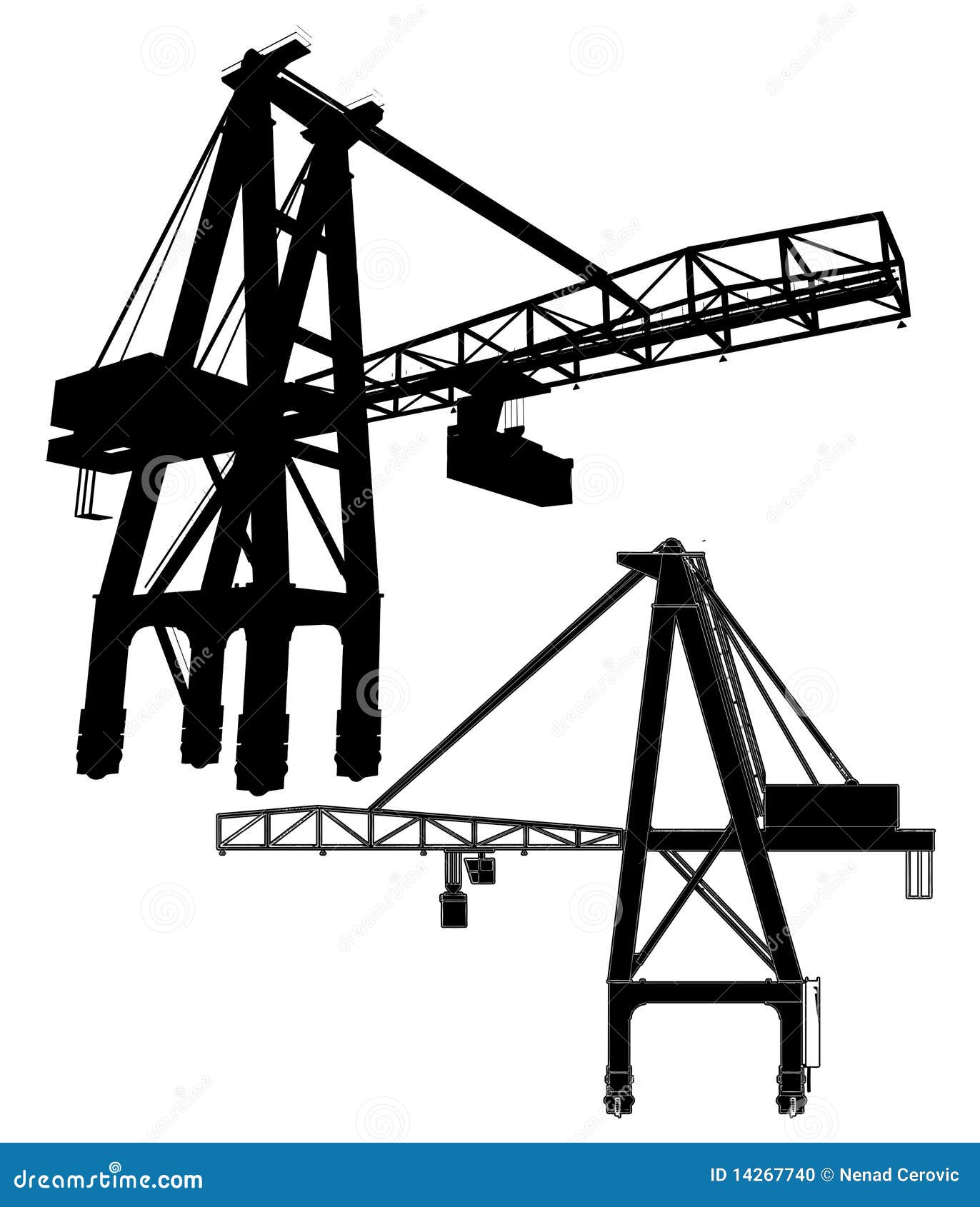 Vetor 01 Do Guindaste De Pórtico Ilustração Stock - Ilustração de ...