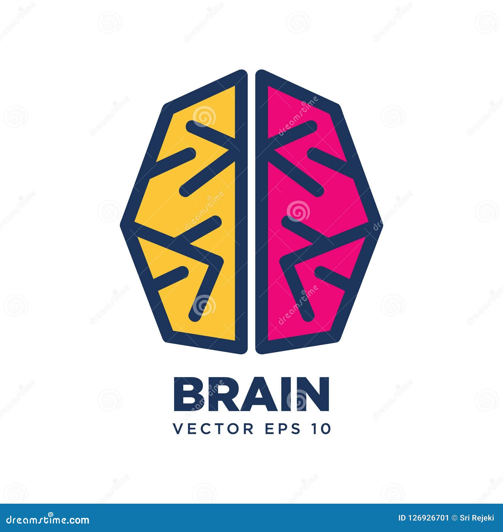 Vetor Abstrato Eps 10 Do Projeto De Brain Symbol Ilustração do Vetor ...