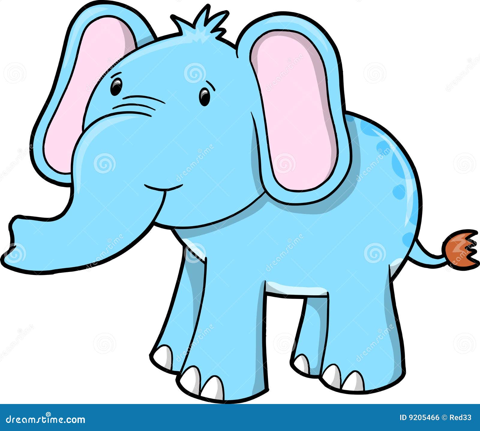 Vetor Bonito Azul Do Elefante Ilustração do Vetor - Ilustração de ...