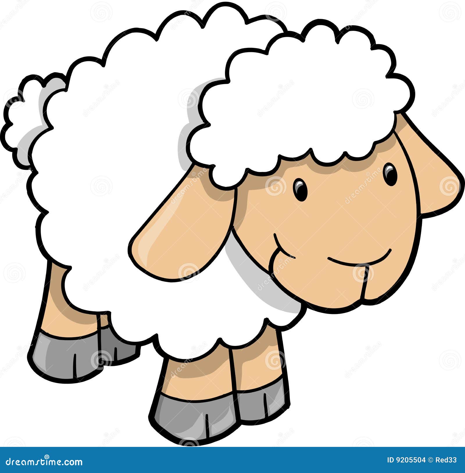 Vetor Bonito Do Cordeiro Dos Carneiros Imagens de Stock - Imagem: 9205504