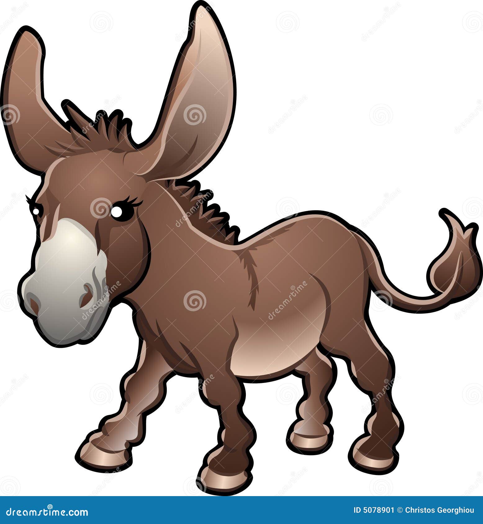 Vetor Bonito Illustratio Do Asno Ilustração do Vetor - Ilustração de ...