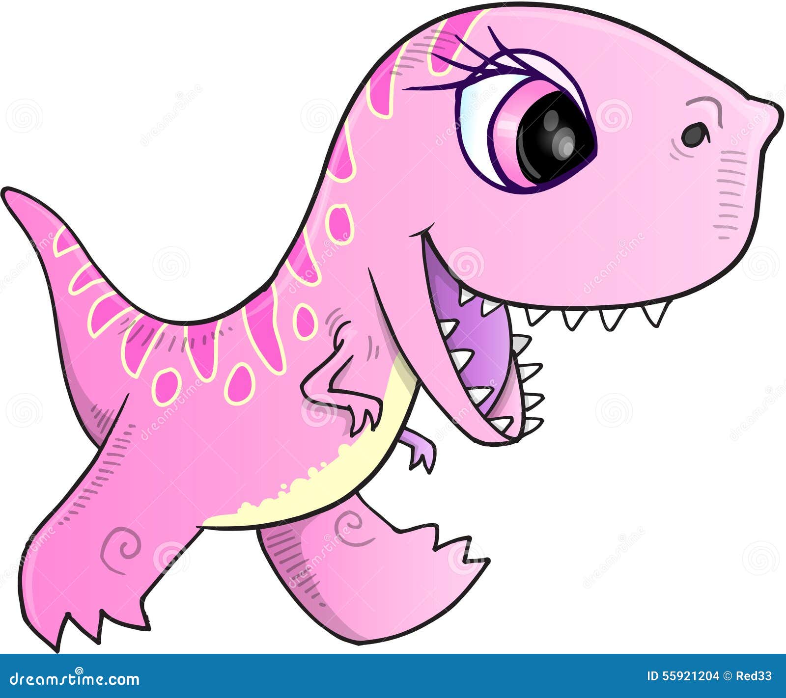 Vetor Cor-de-rosa Do Dinossauro Ilustração do Vetor - Ilustração de ...