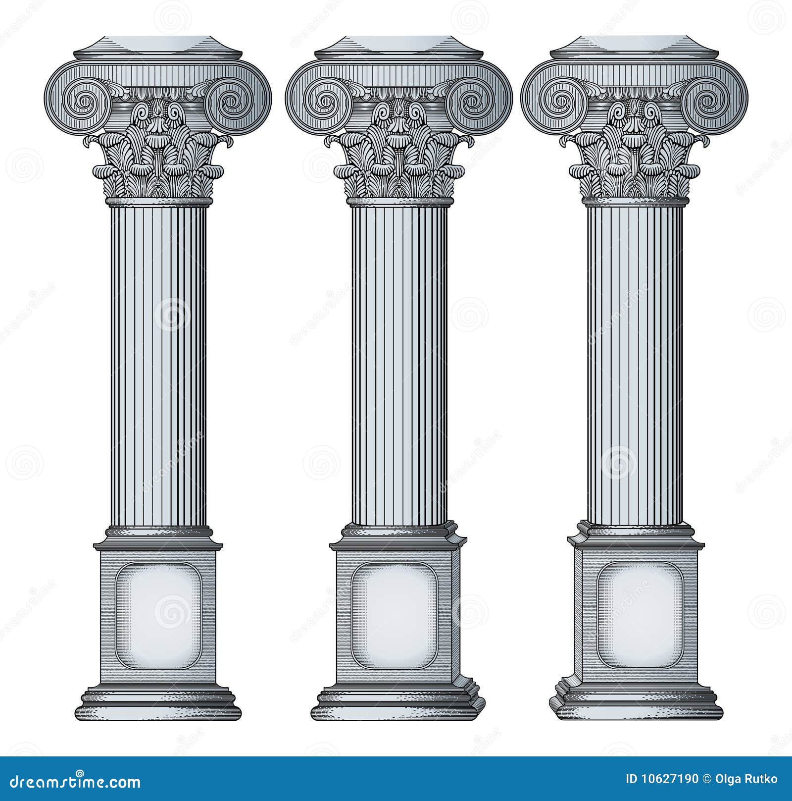 Vetor da coluna ilustração do vetor. Ilustração de arco - 10627190