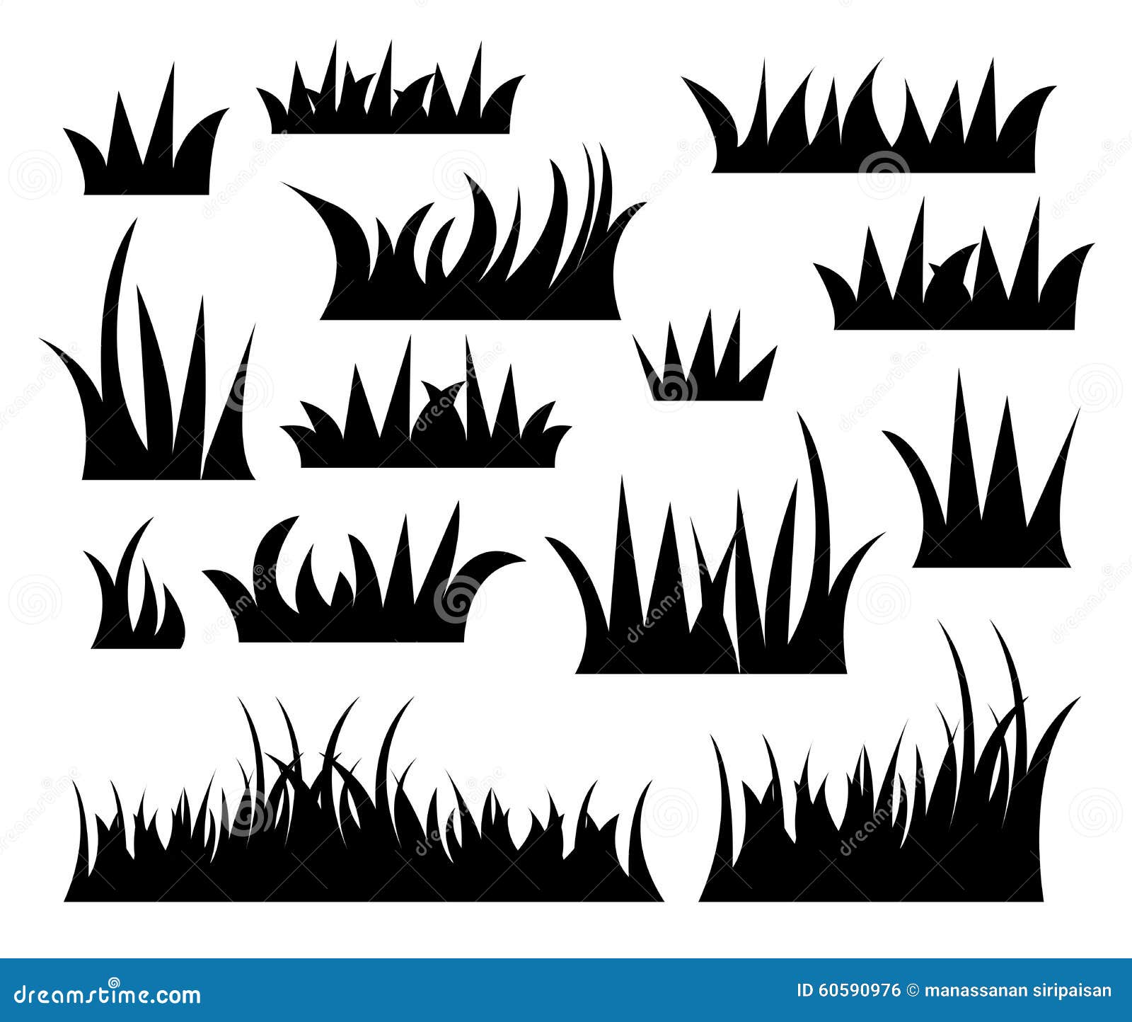 Vetor da grama ilustração do vetor. Ilustração de flor - 60590976