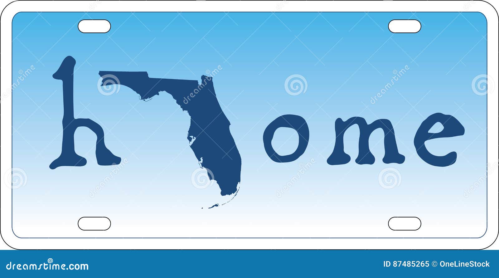 Vetor Da Matrícula Do Estado De Florida Ilustração do Vetor ...