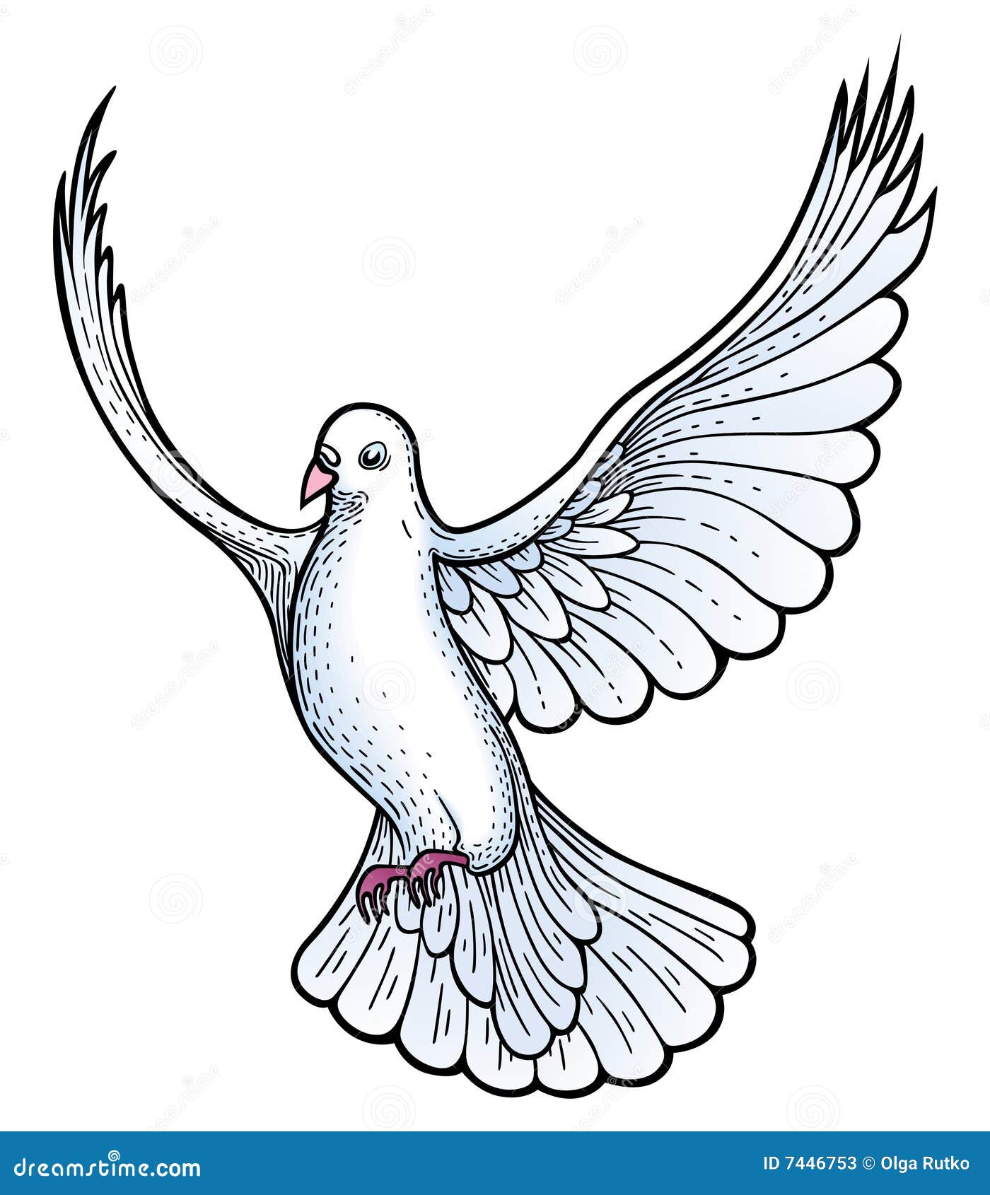 Vetor da pomba do branco ilustração do vetor. Ilustração de pombo - 7446753