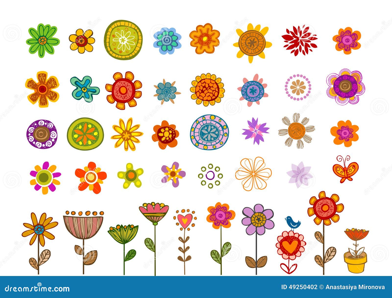 Vetor das flores ilustração do vetor. Ilustração de flores - 49250402