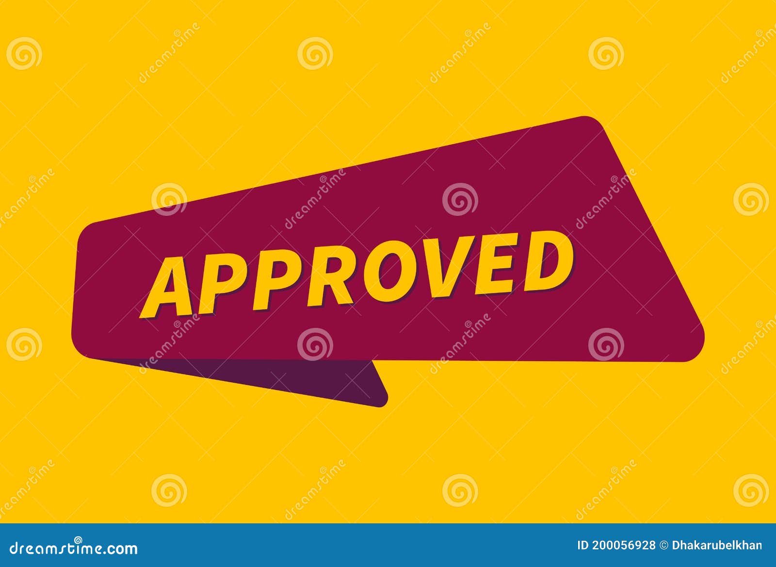 Vetor De Banner Aprovado, Imagem Aprovada Ilustração do Vetor ...