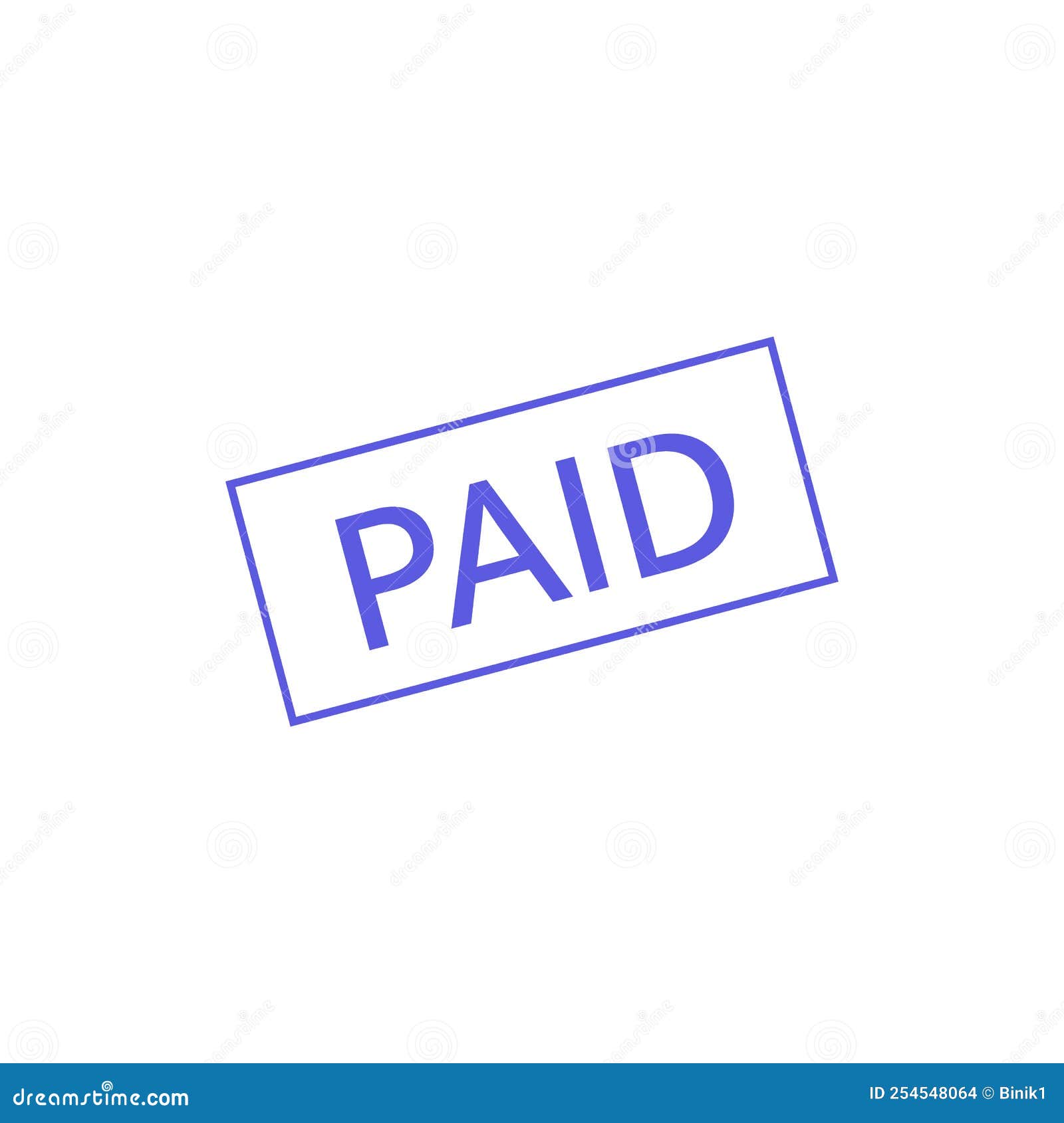 Vetor De Carimbo Azul Pago Em Fundo Branco Ilustração do Vetor ...