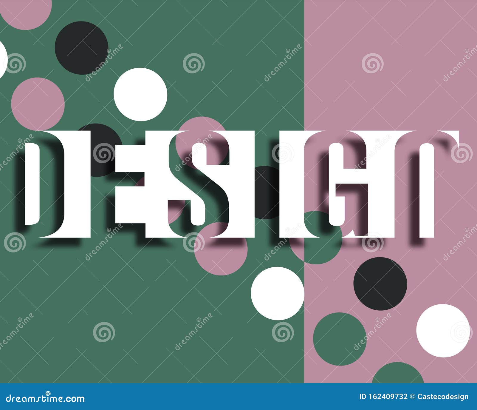 Vetor De Design Com Fundo Verde E Rosa Ilustração do Vetor - Ilustração ...