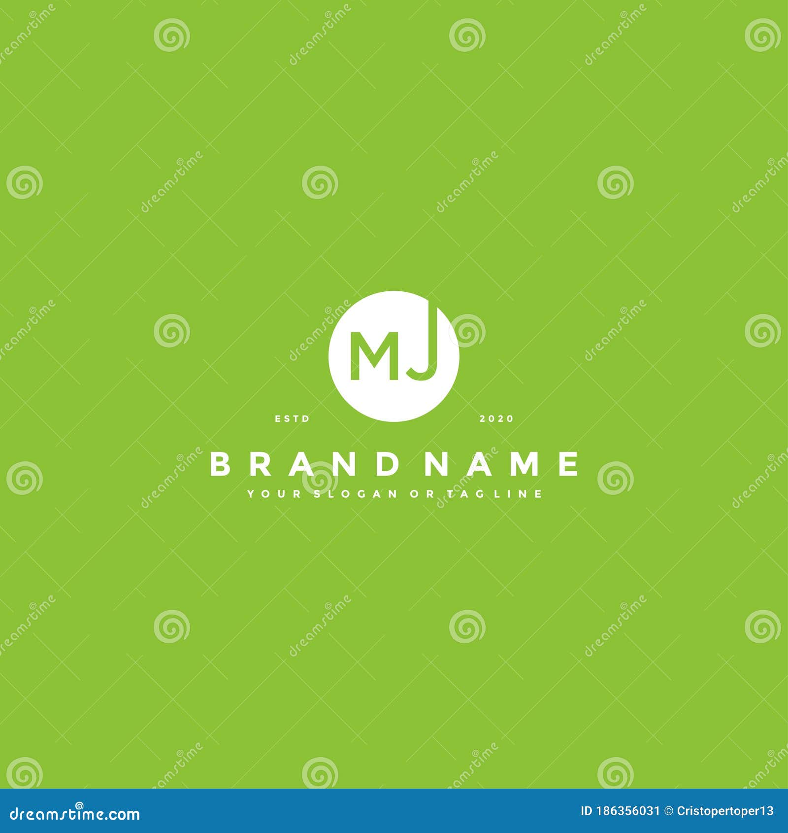 Vetor De Design Do Logotipo Da Letra Mj Ilustração do Vetor ...