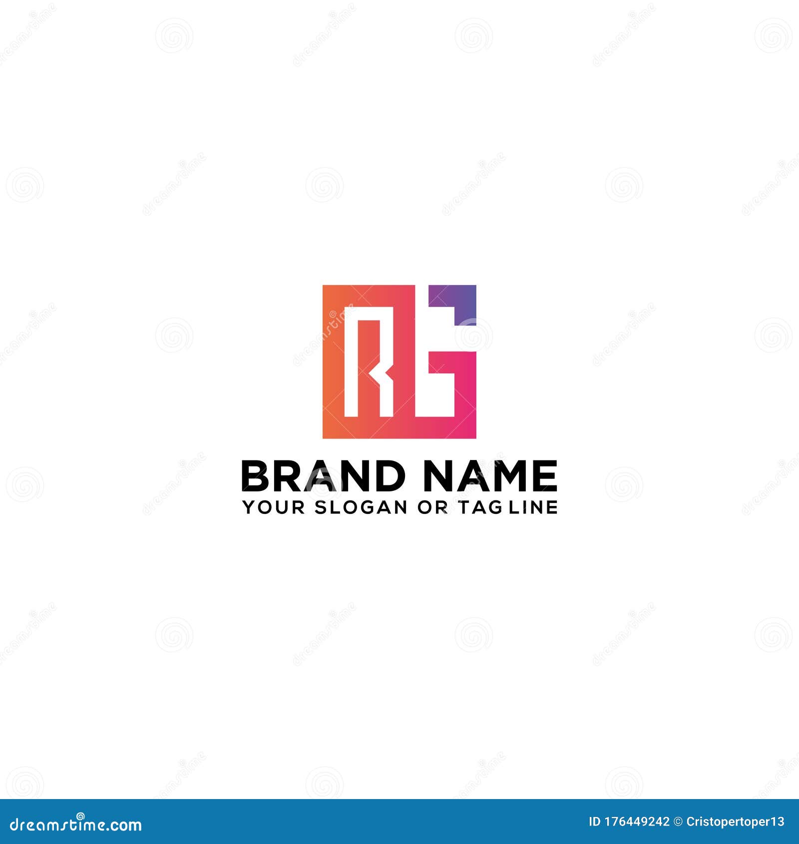 Vetor De Design Do Logotipo De Letra Rg Ilustração do Vetor ...