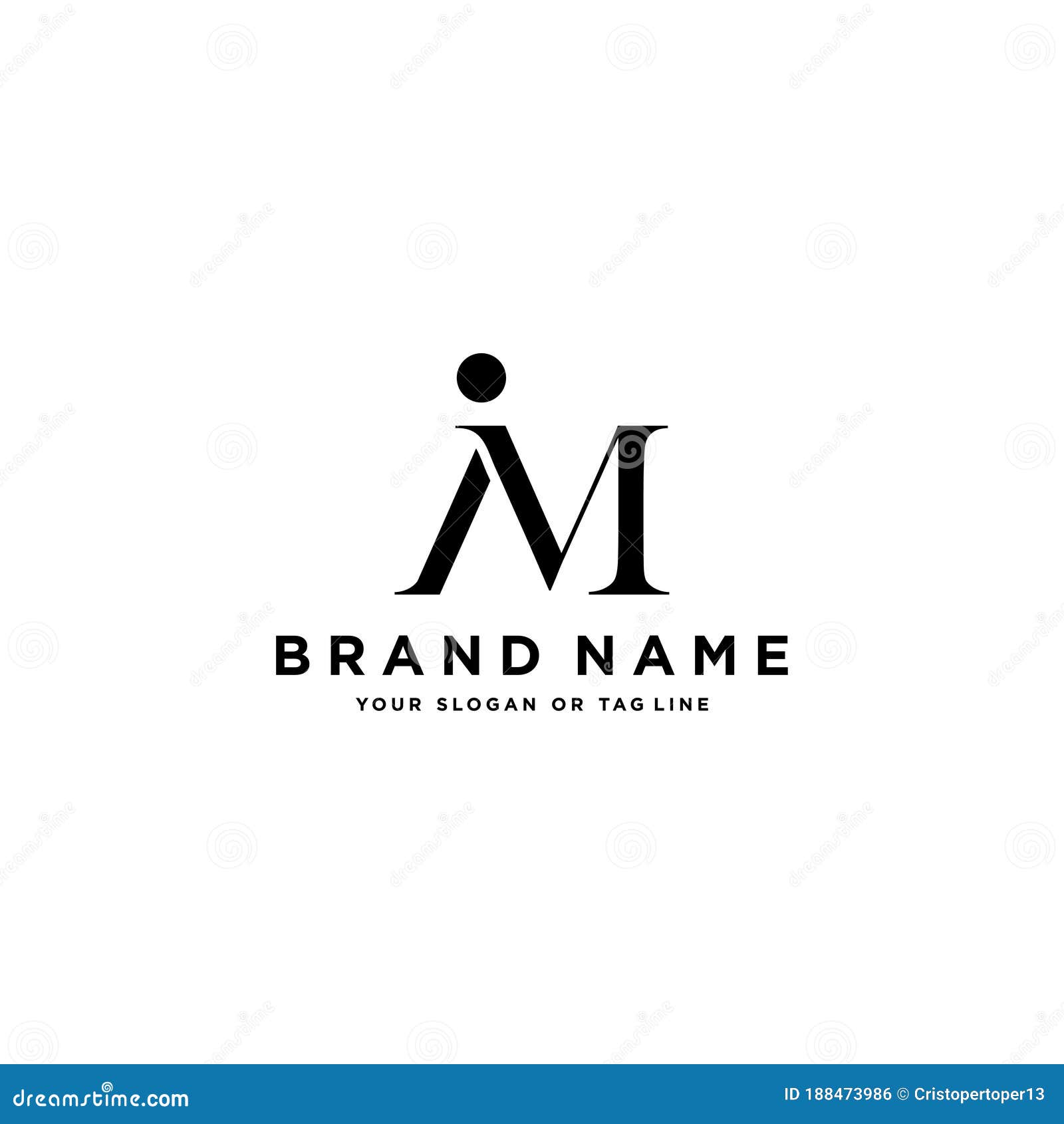 Vetor De Design Do Logotipo Letter Im Ilustração do Vetor - Ilustração ...