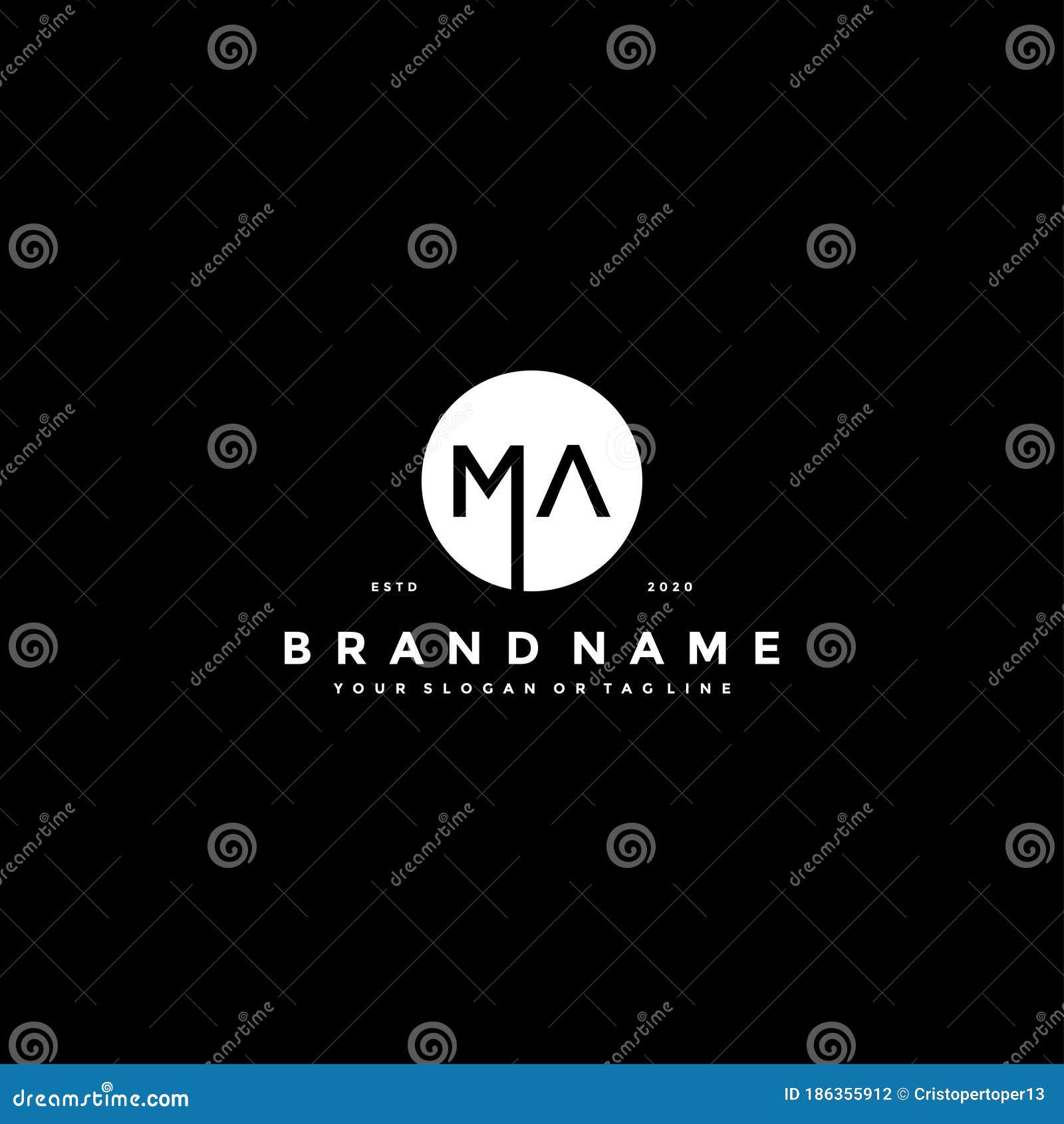 Vetor De Design Do Logotipo Letter Ma Ilustração do Vetor - Ilustração ...