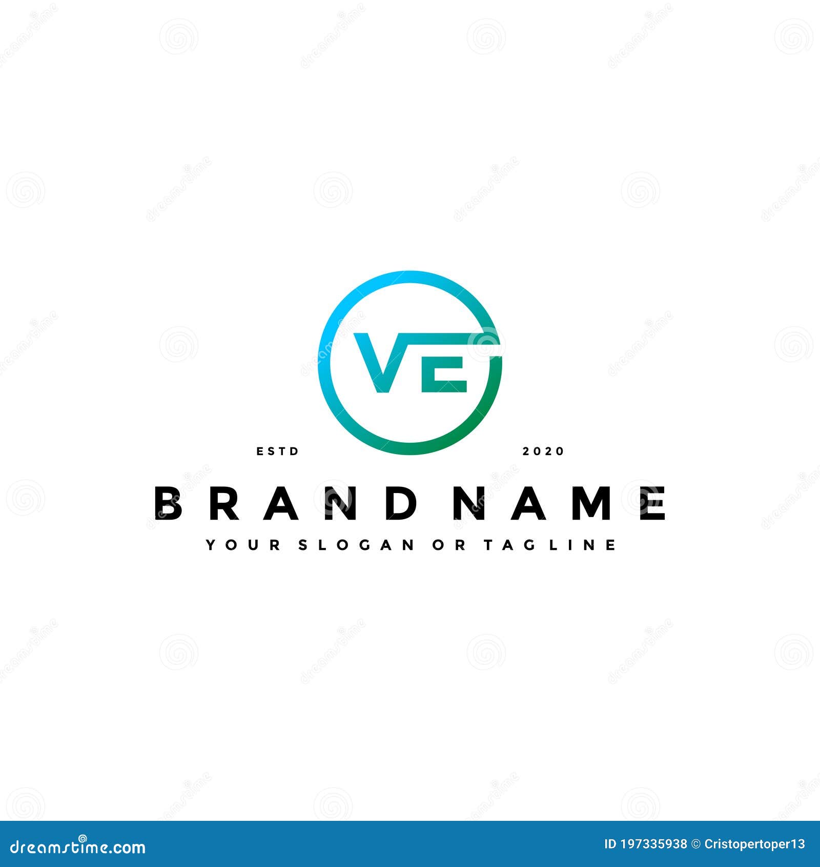 Vetor De Design Do Logotipo Letter VE Ilustração do Vetor - Ilustração ...