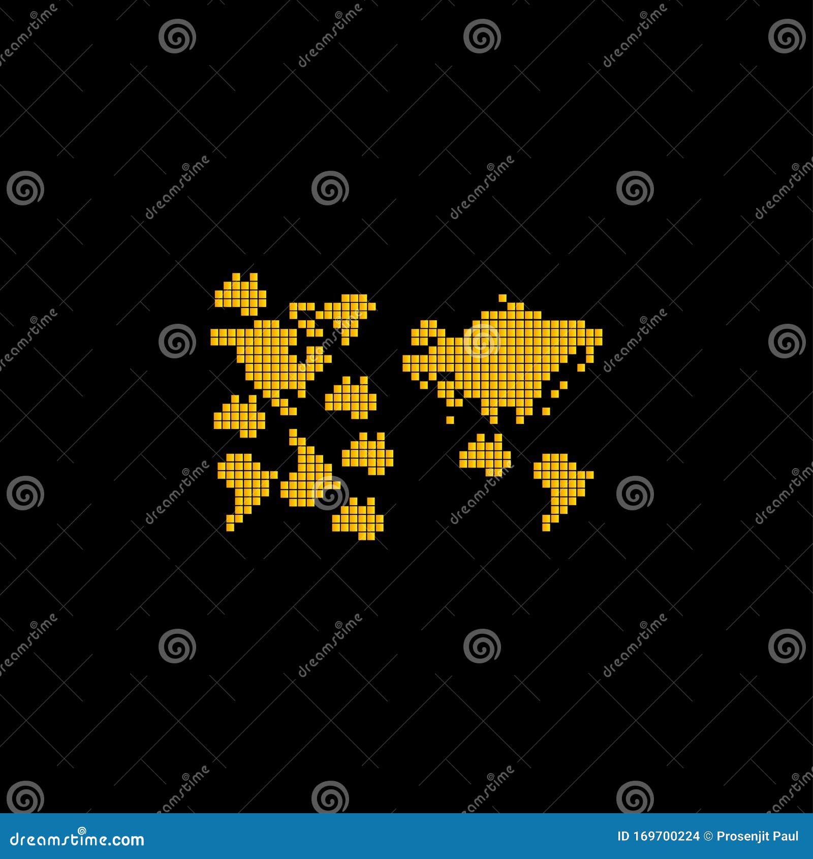 Vetor De Design Do Mapa Mundial De Pixels Ilustração do Vetor ...