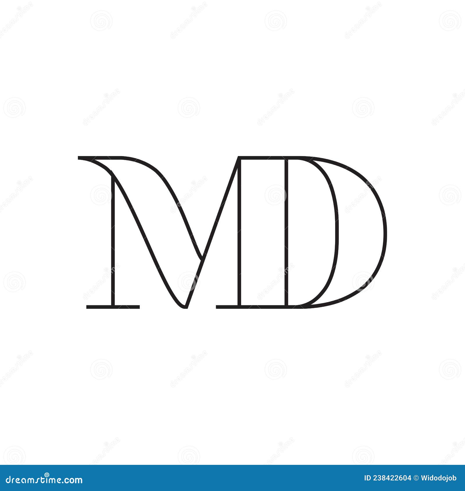 Vetor De Design De Logotipo De Letra Md Ilustração do Vetor ...