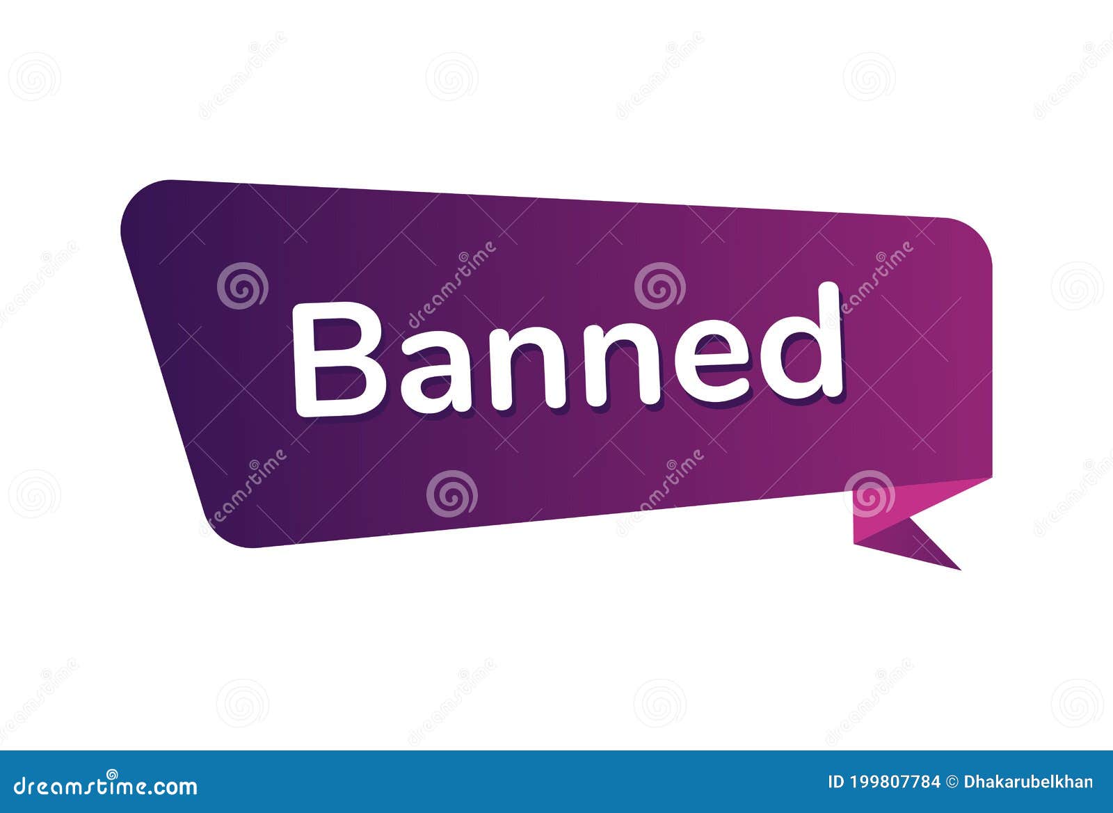 Vetor De Imagem Banido, Design De Banner Banido Ilustração do Vetor ...