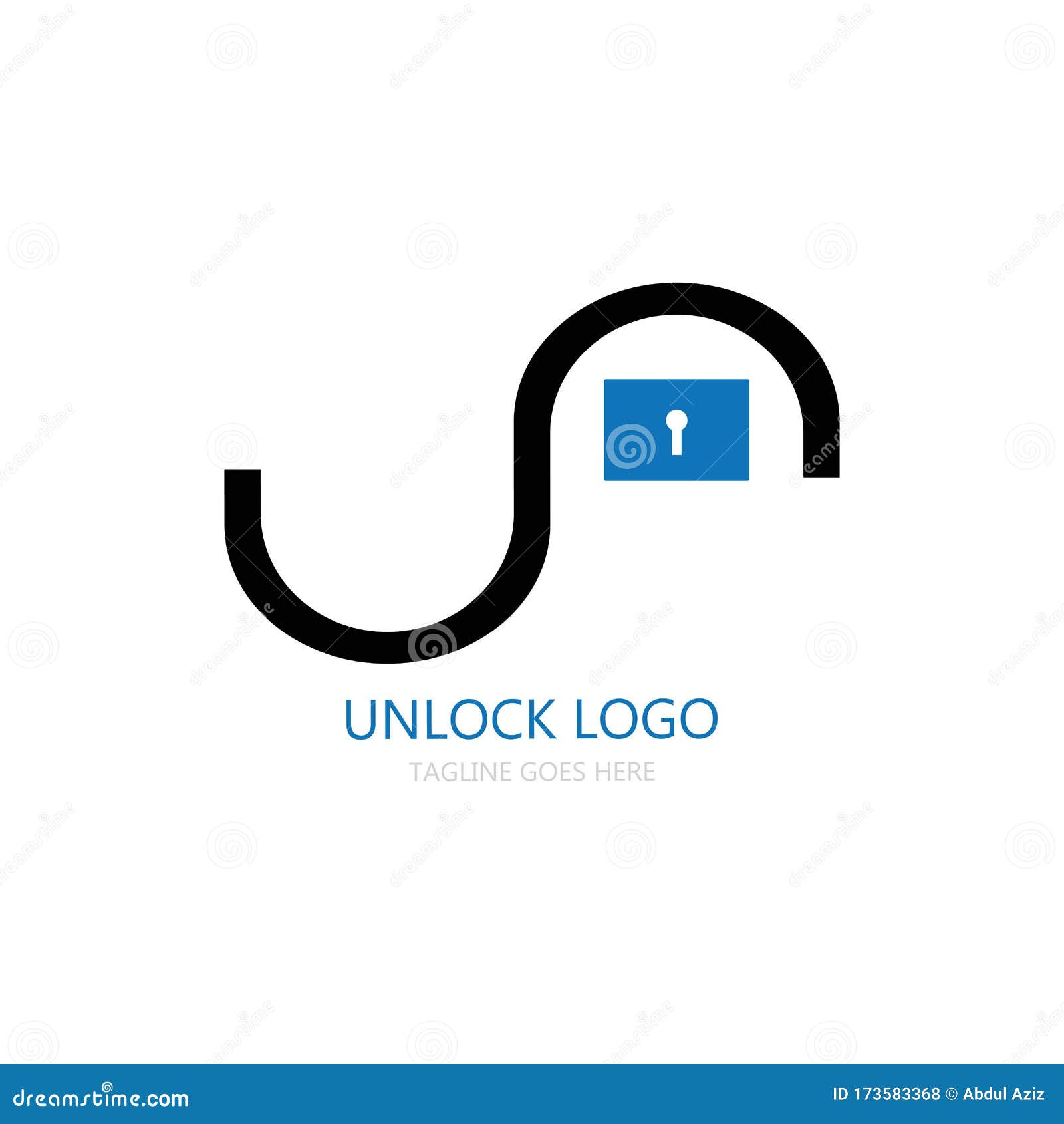 Vetor De Logotipo De Desbloqueio Ilustração Stock - Ilustração de ...