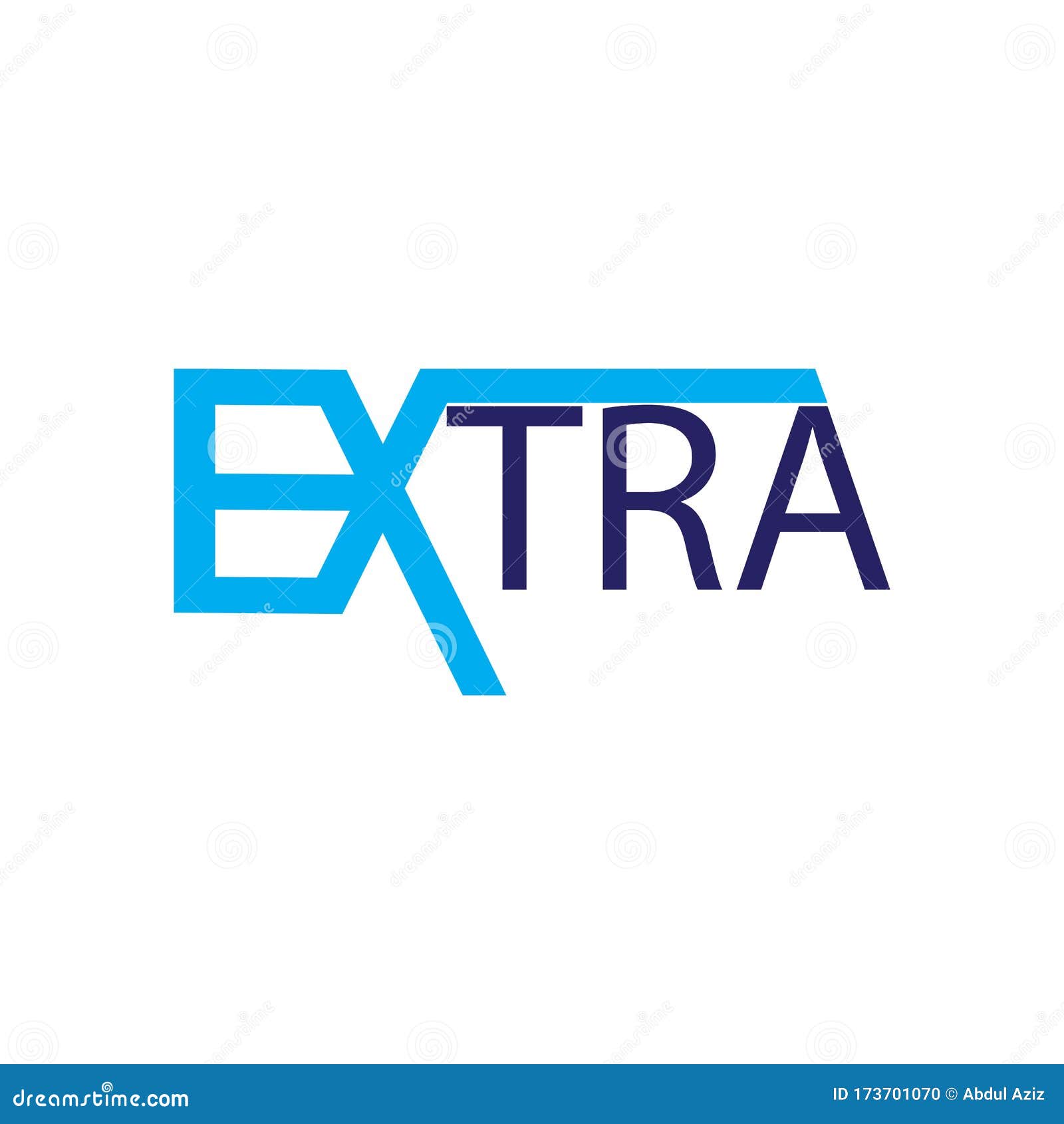 Vetor de logotipo extra ilustração do vetor. Ilustração de conceito ...