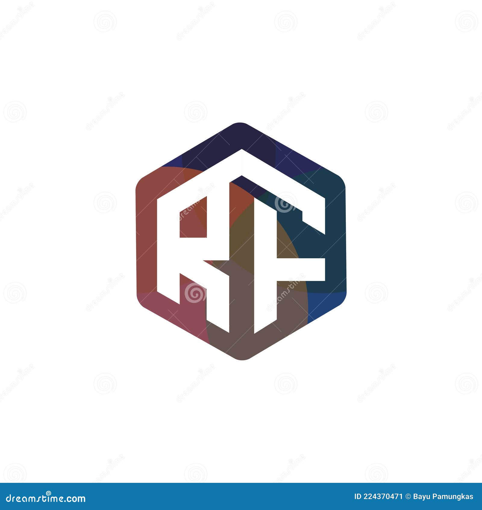 Vetor De Logotipo Hexagonal Inicial De Letra Rf Ilustração do Vetor ...