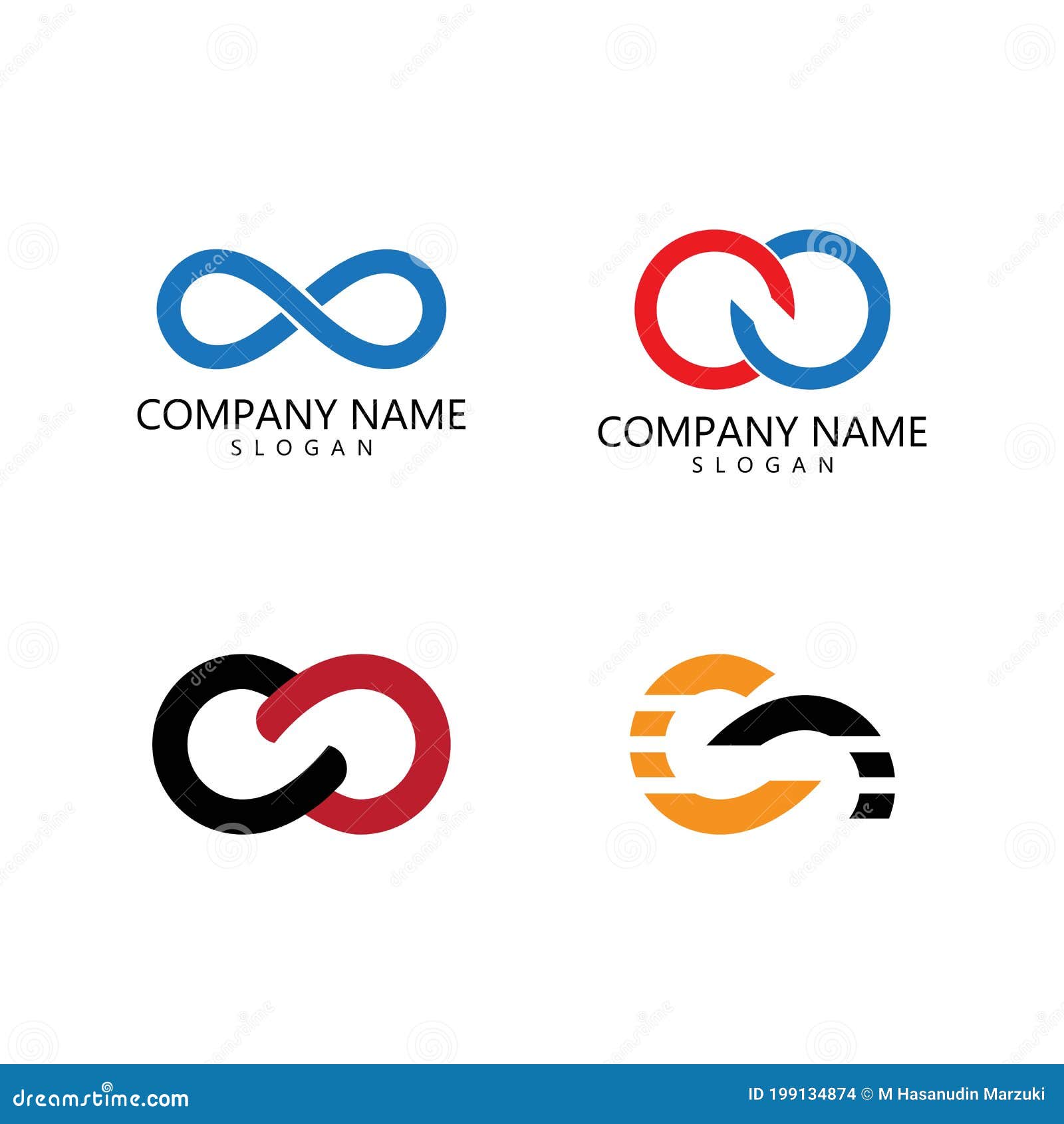 Vetor de logotipo infinito ilustração do vetor. Ilustração de infinito ...