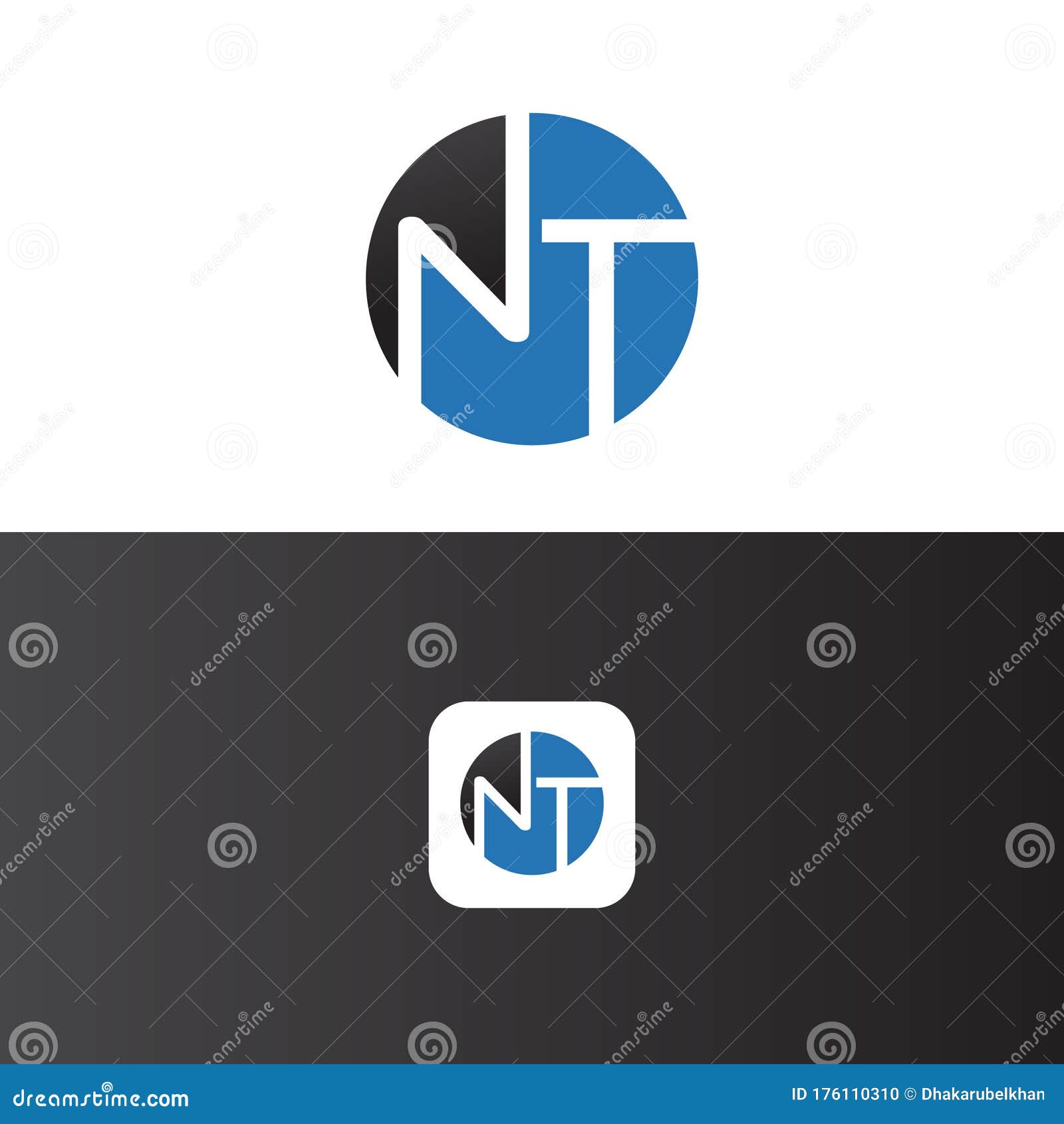 Vetor De Modelo De Design De Logotipo De Letra Nt Ilustração do Vetor ...