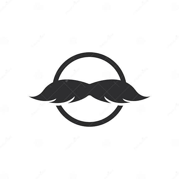 Vetor De Modelo De Logotipo Do Bigode Ilustração do Vetor - Ilustração ...