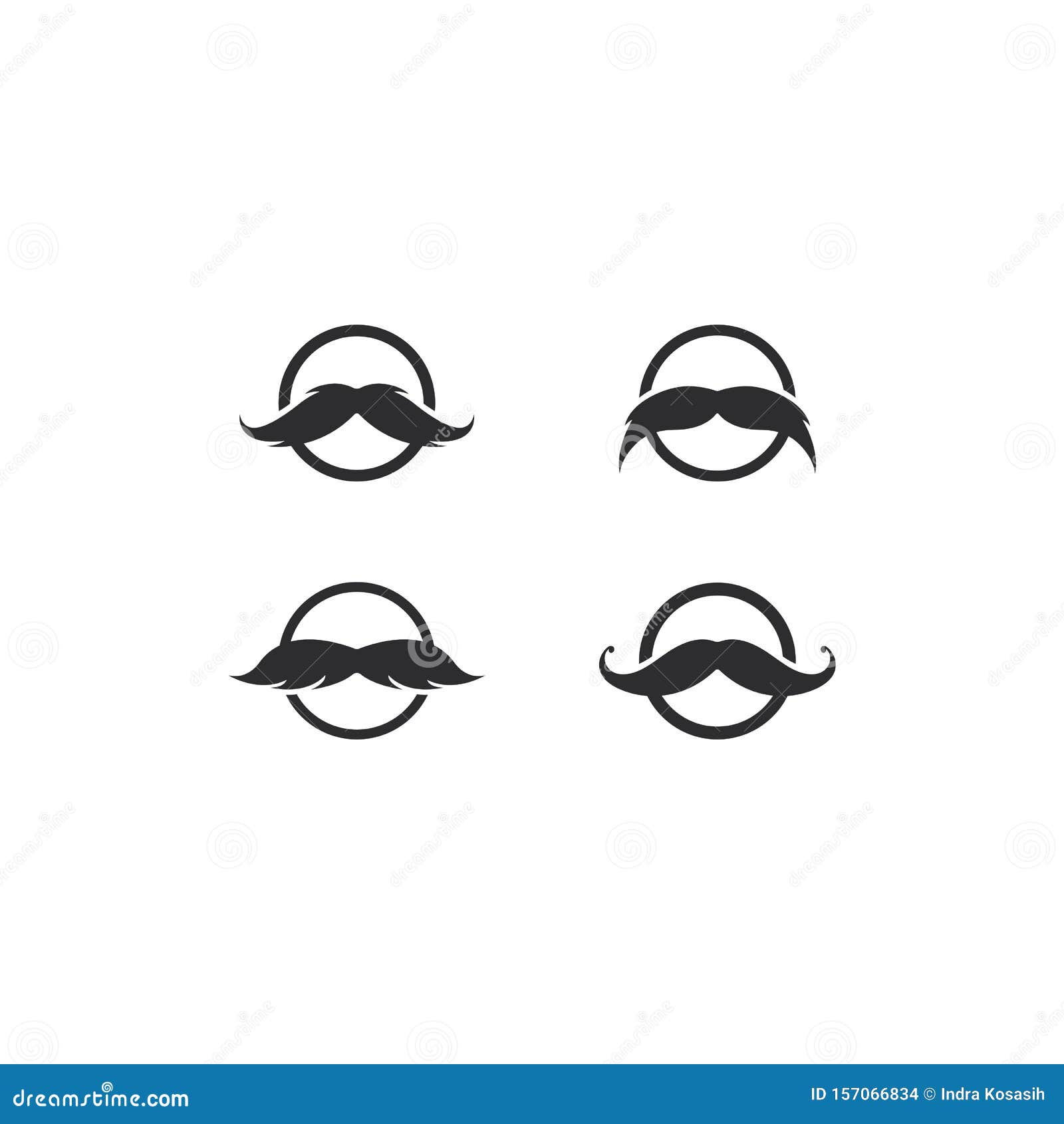 Vetor De Modelo De Logotipo Do Bigode Ilustração do Vetor - Ilustração ...