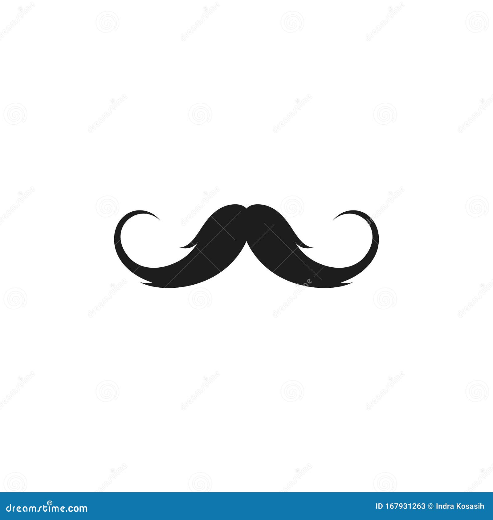 Vetor De Modelo De Logotipo Do Bigode Ilustração do Vetor - Ilustração ...