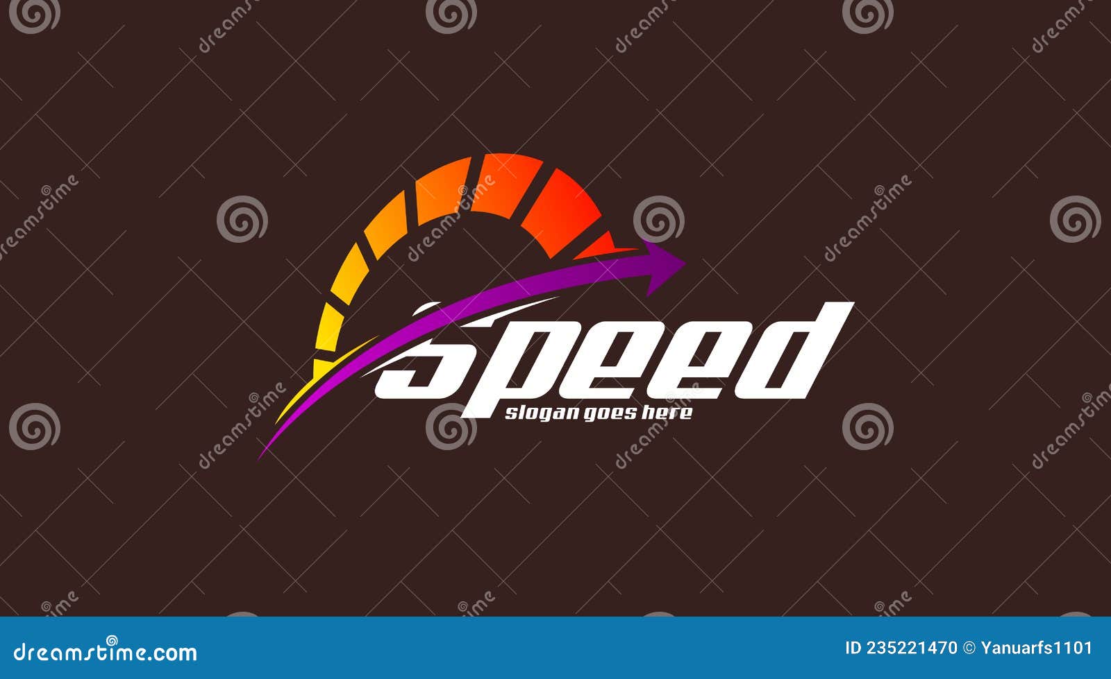 Vetor De Modelo De Logotipo De Velocidade. Conceito De Velocidade Do ...