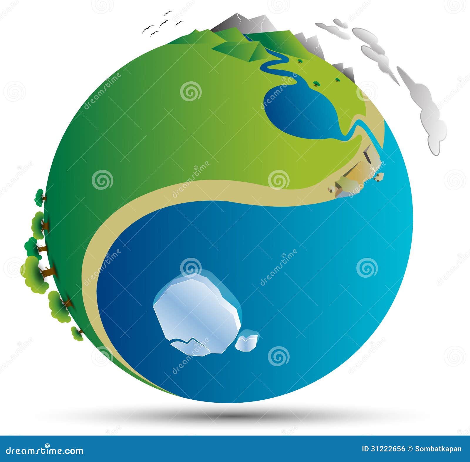 Vetor De Yang Do Yin Do Mundo Ilustração do Vetor - Ilustração de ...